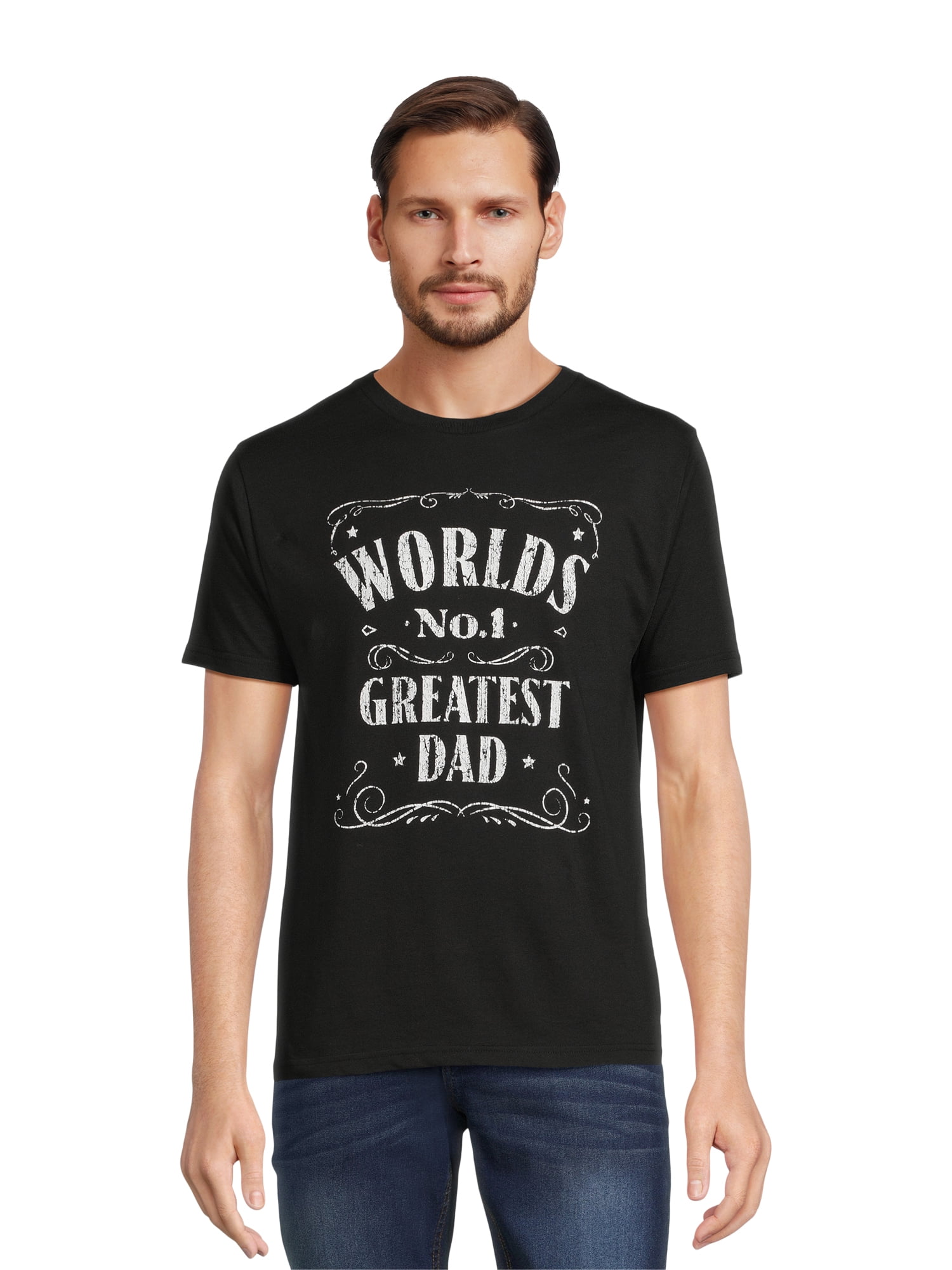 Men's Father's Day World's Greatest Dad Graphic Tee, Short Sleeve ...