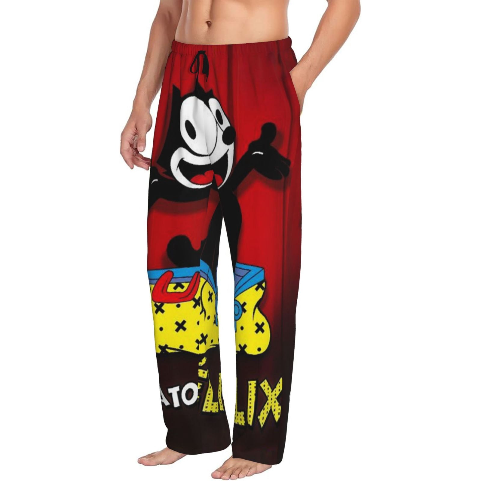 Men's Felix The Cat Pajama Pants Lounge Sleepwear PJ Bottoms with ...