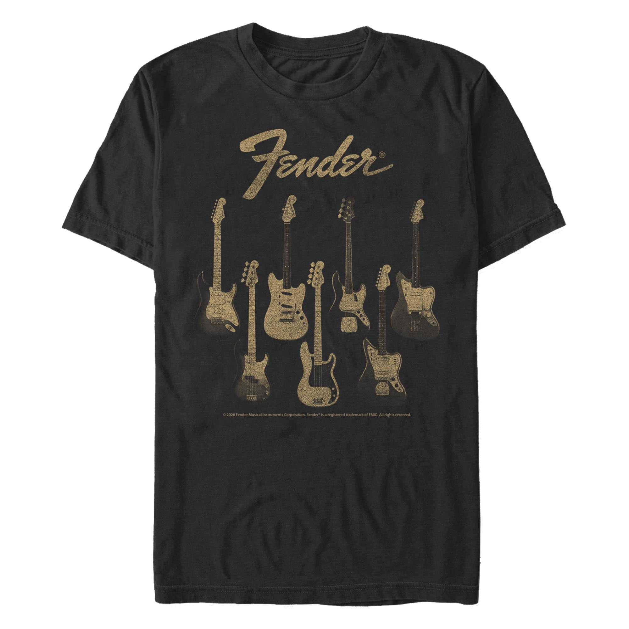 Men's Fender Distressed Guitars Group Graphic T-Shirt - Walmart.com