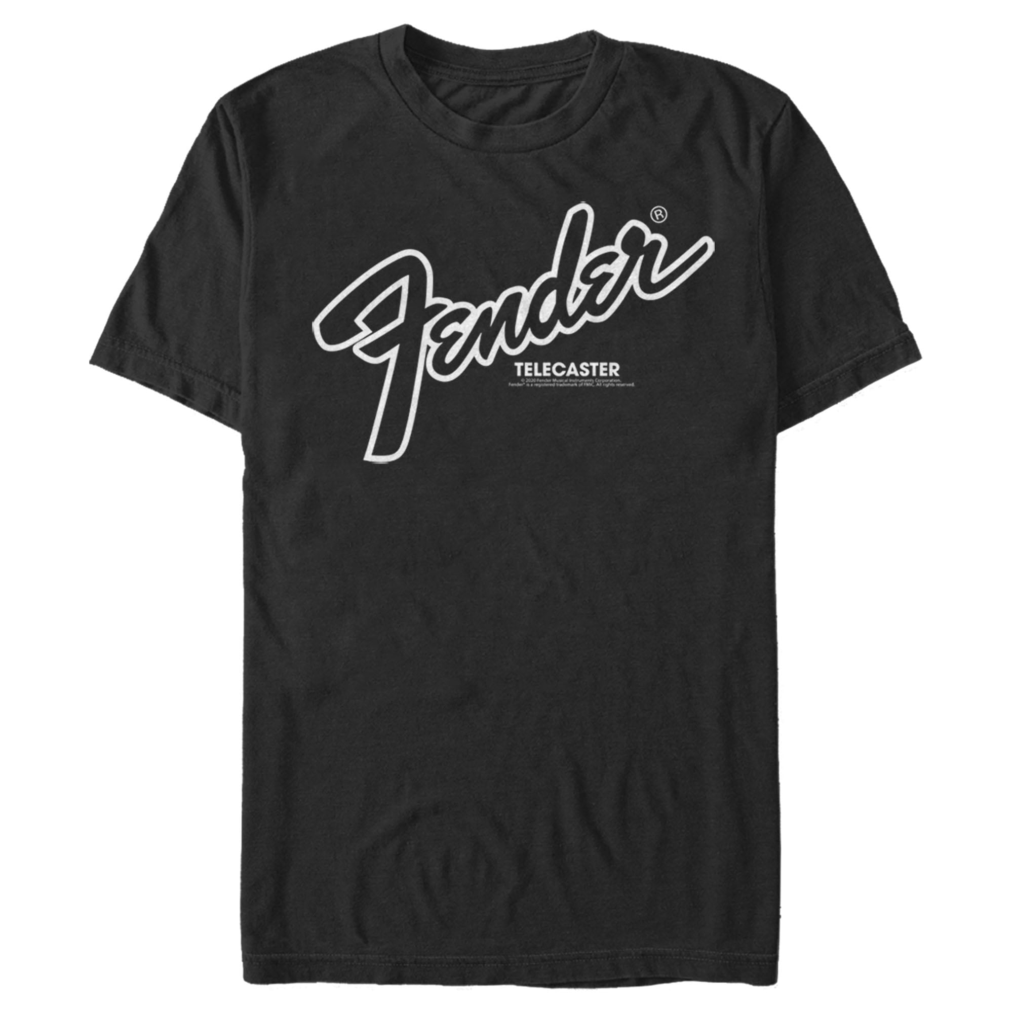 Men's Fender Telecaster Logo Graphic Tee Black Small - Walmart.com