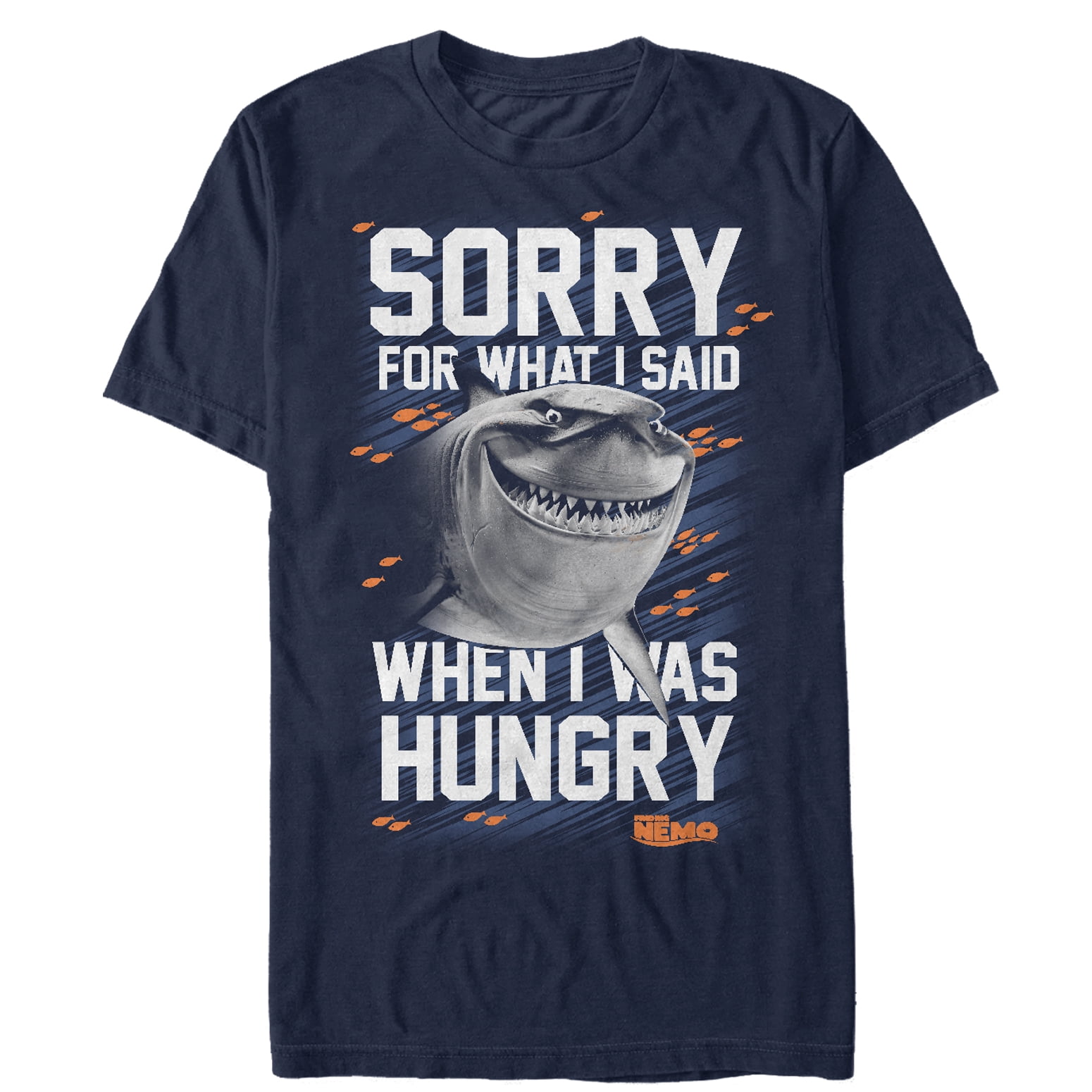 Men's Finding Nemo Bruce Sorry For Hangry Graphic Tee Navy Blue Large ...