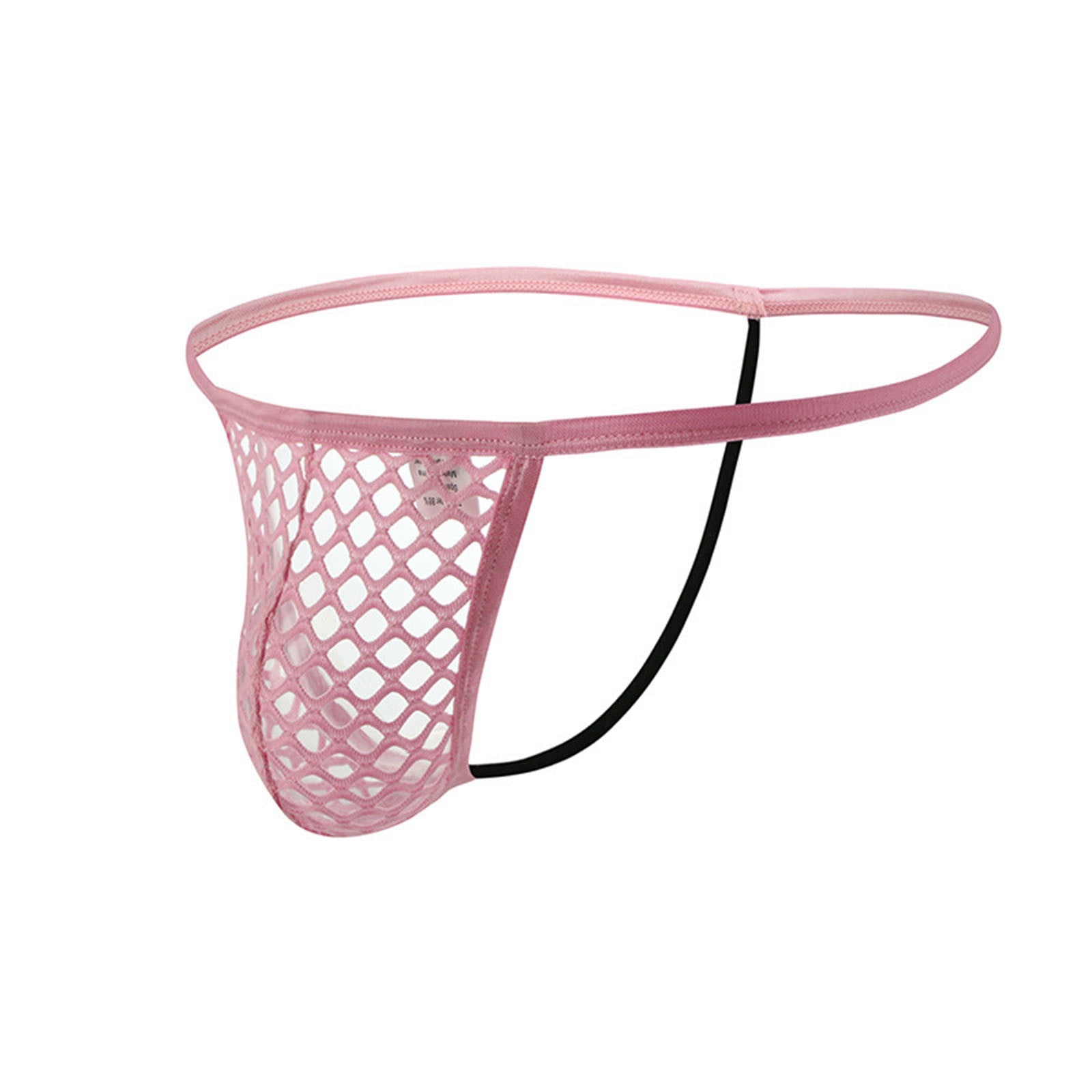 Men's Fishnet G-String Underwear Micro Mesh See-Through Panties Low ...