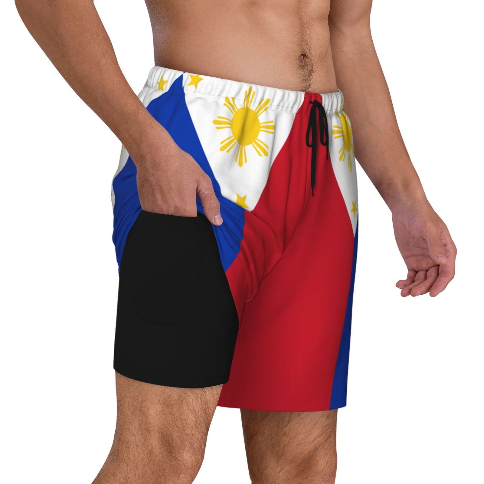Men's Flag Of The Philippines Swim Trunks with Compression Liner ...