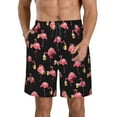 Mens Flamingo Swim Trunks Quick Dry Swimsuits Hawaii Beach Shorts