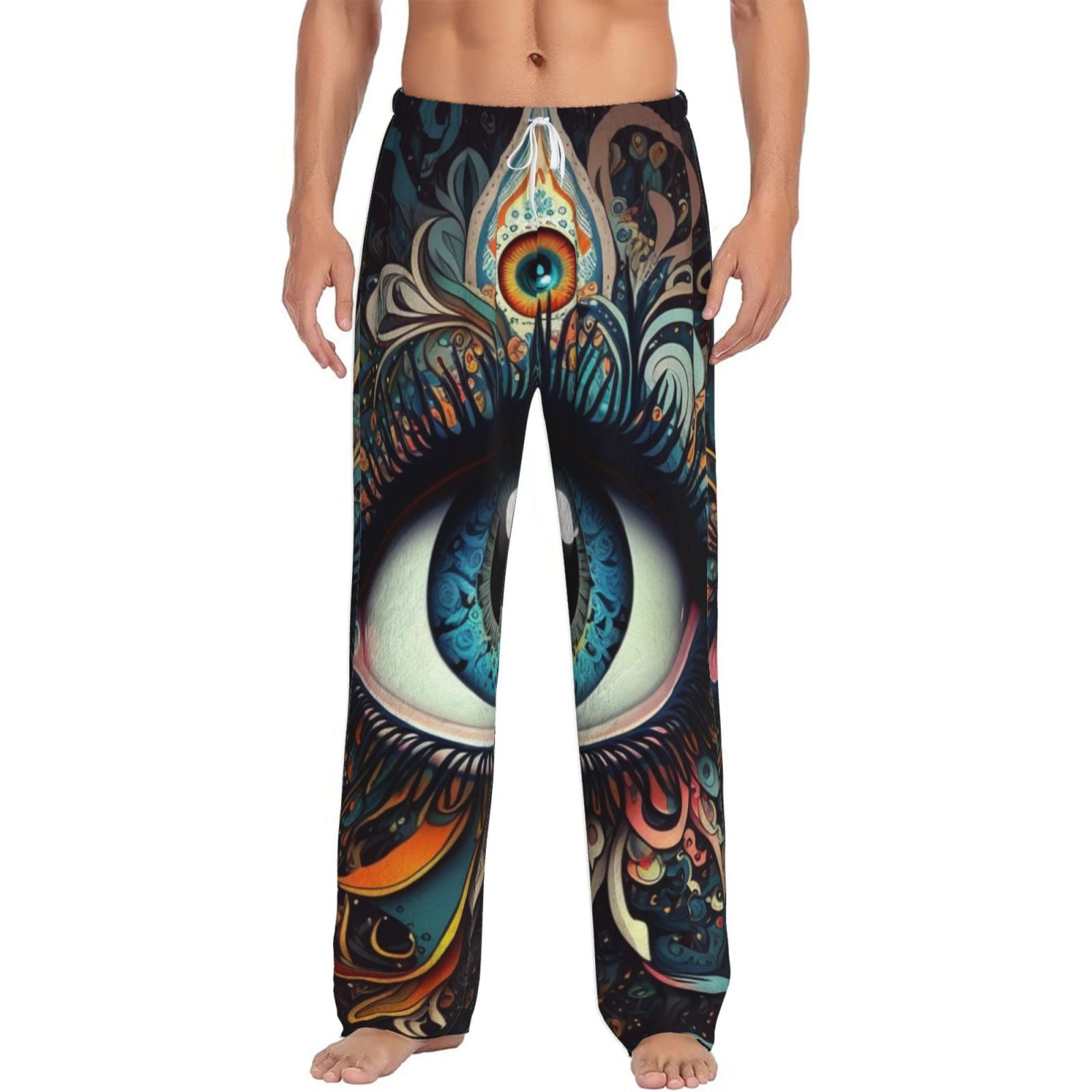 Men's Flannel Lounge Pajama Pants Bottoms Casual Loungewear, Magic Evil ...