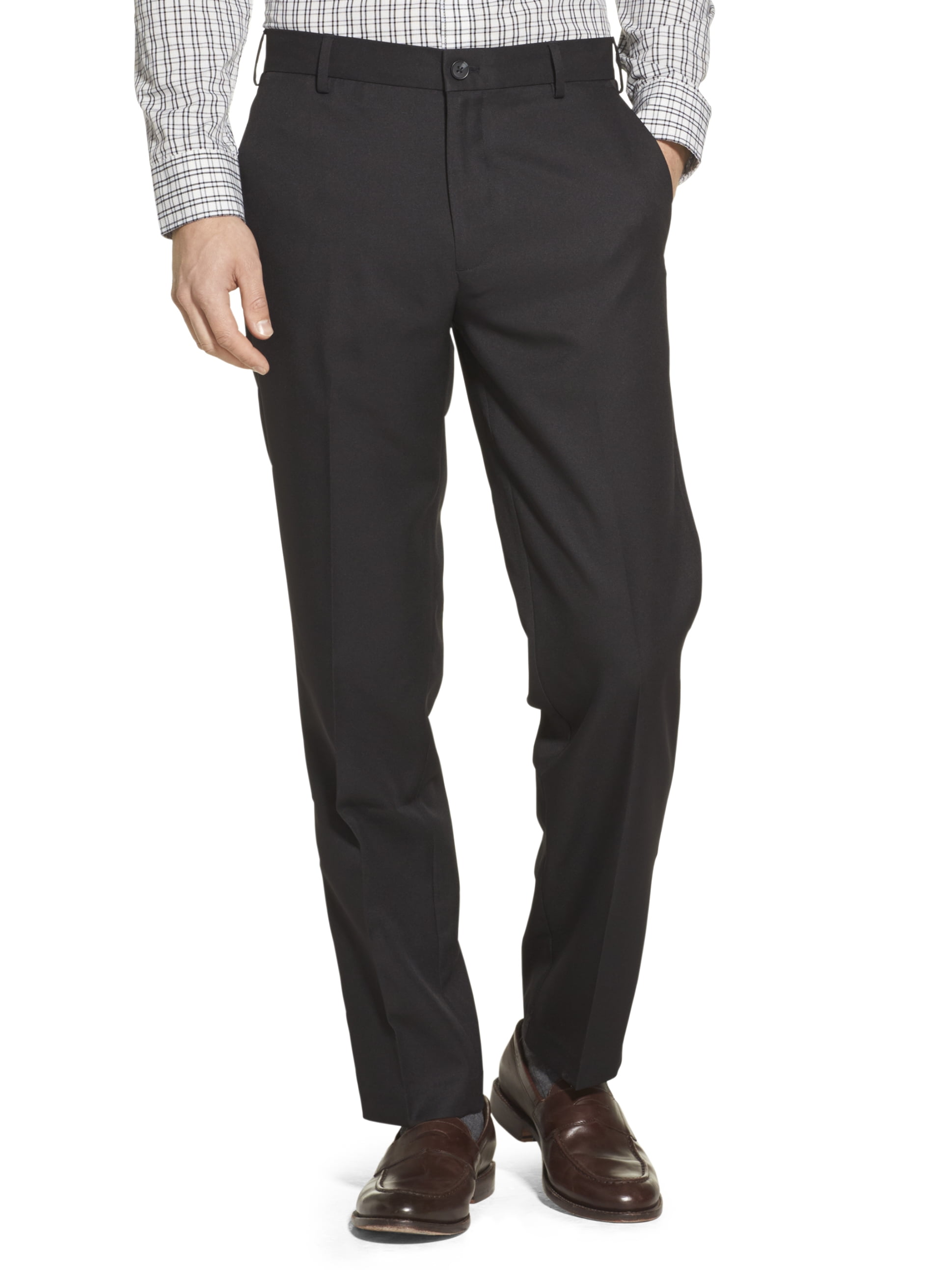Men's Flat Front Straight Fit Dress Pant - Walmart.com