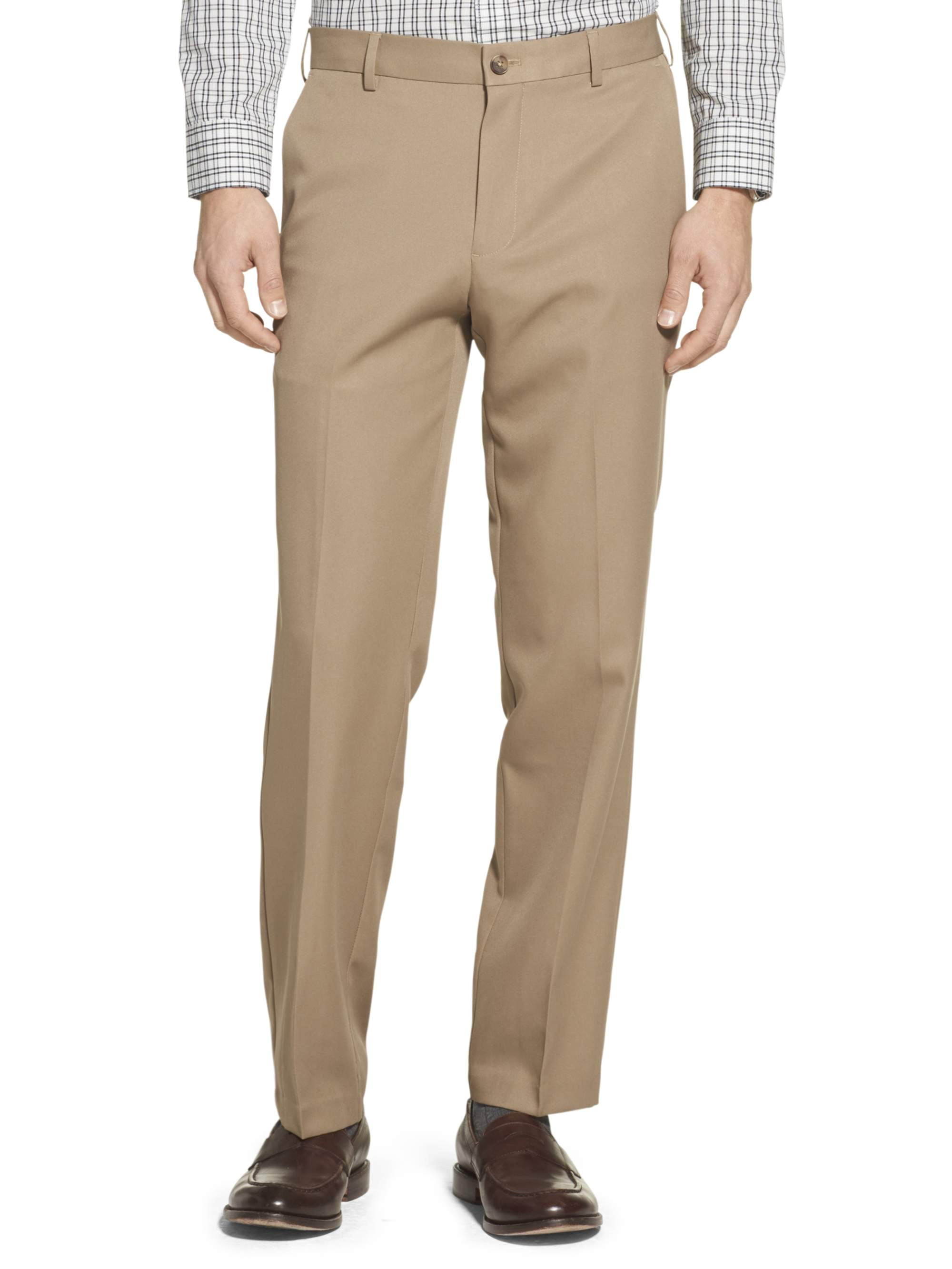 Men's Flat Front Straight Fit Dress Pant - Walmart.com