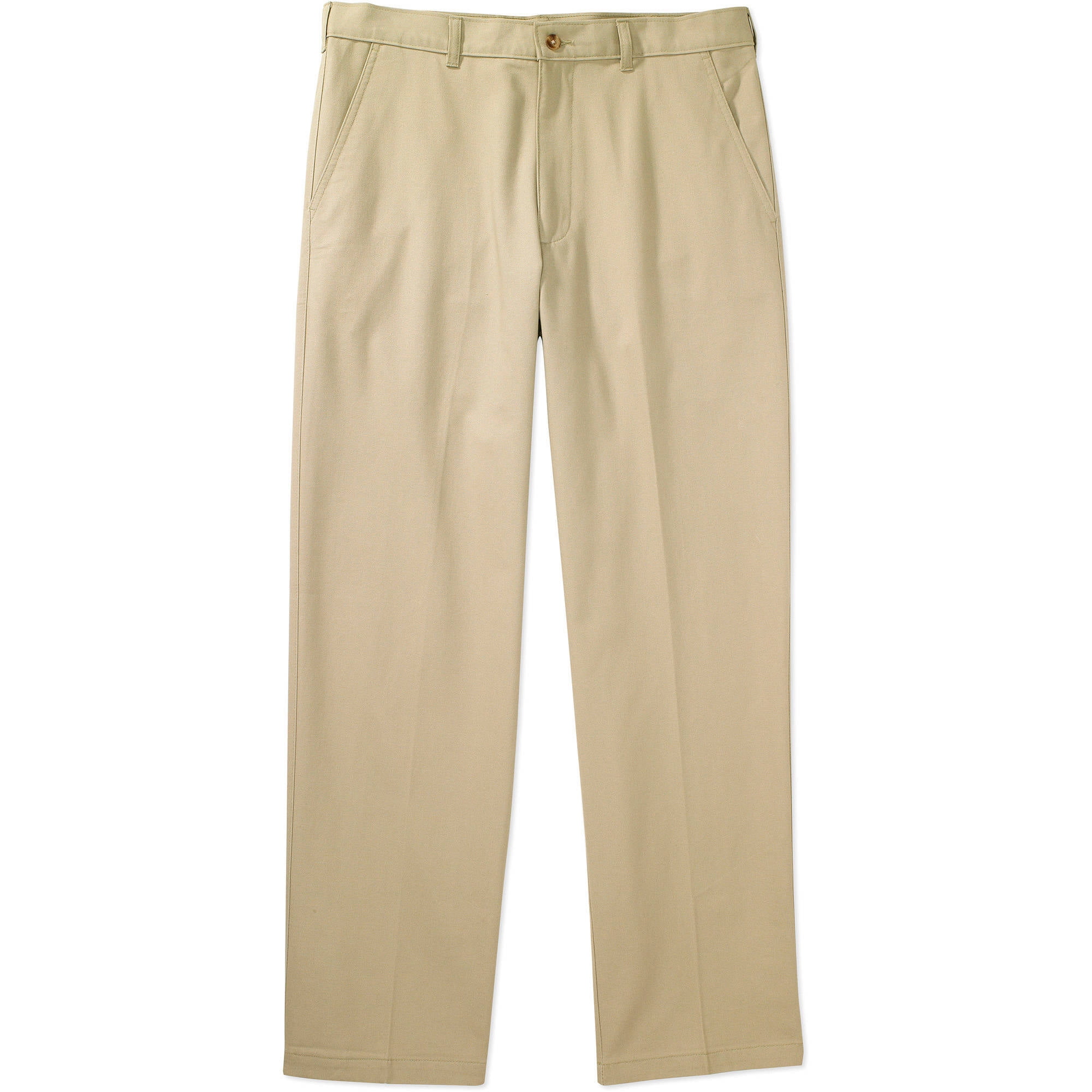 Men's Flat Front Wrinkle Resistant Pants - Walmart.com