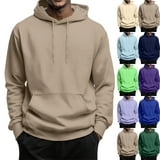 Men's Fleece Hoodie Casual Long Sleeve Quarter Zip Pullover Sweatshirt ...