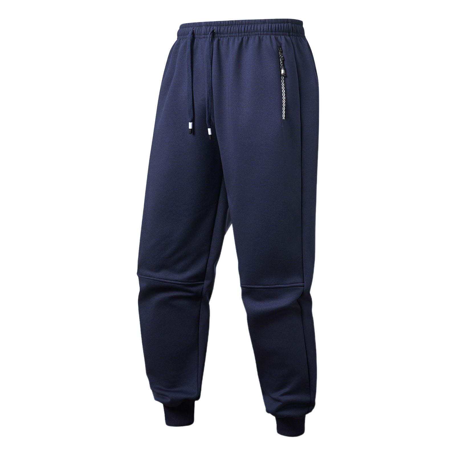 Men's Fleece Lined Sweatpants Open Bottom Waterproof Winter Thermal ...