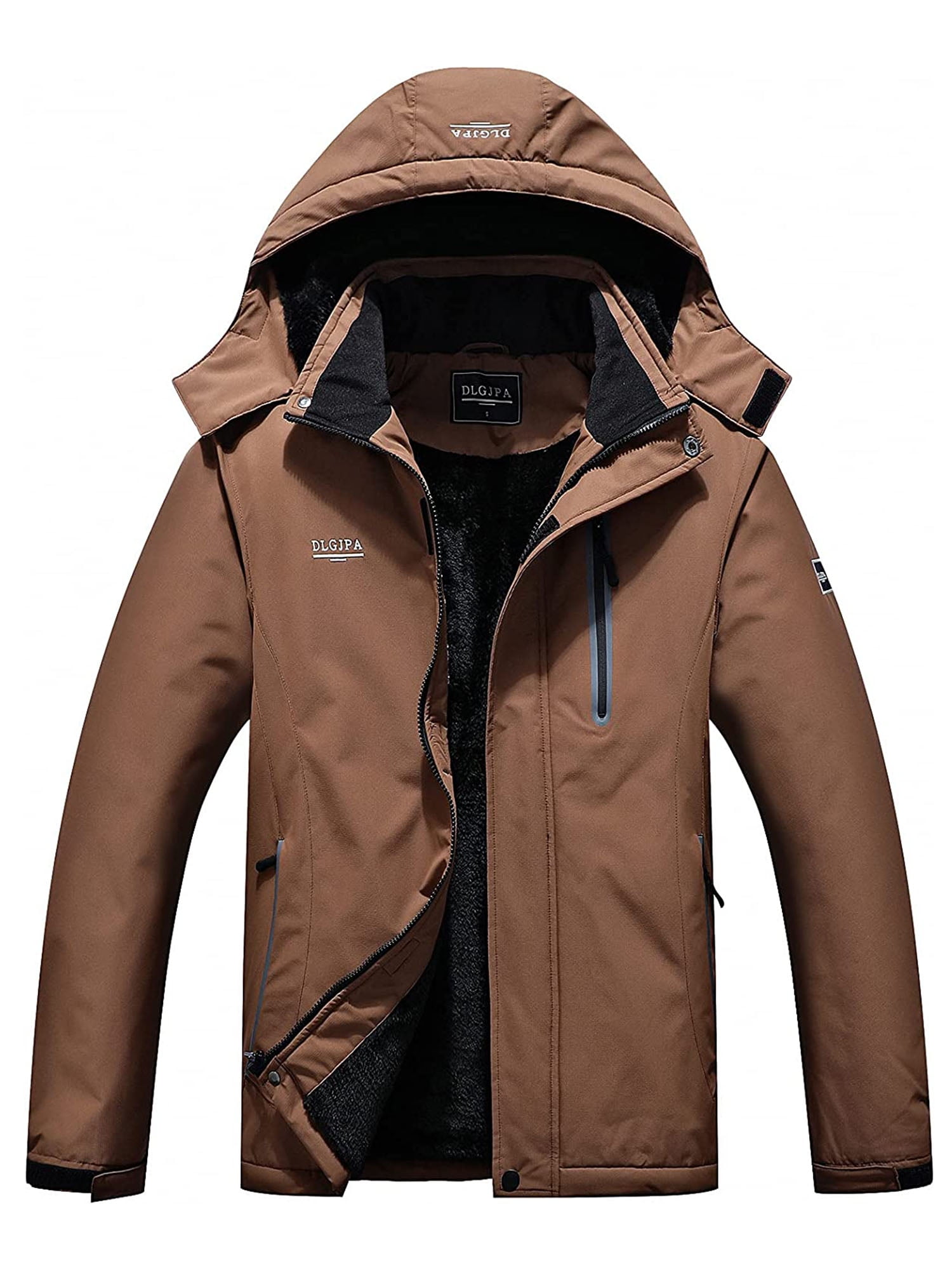 Men's Fleece Lined Winter Jacket Water Repellent Windbreaker Outdoor ...
