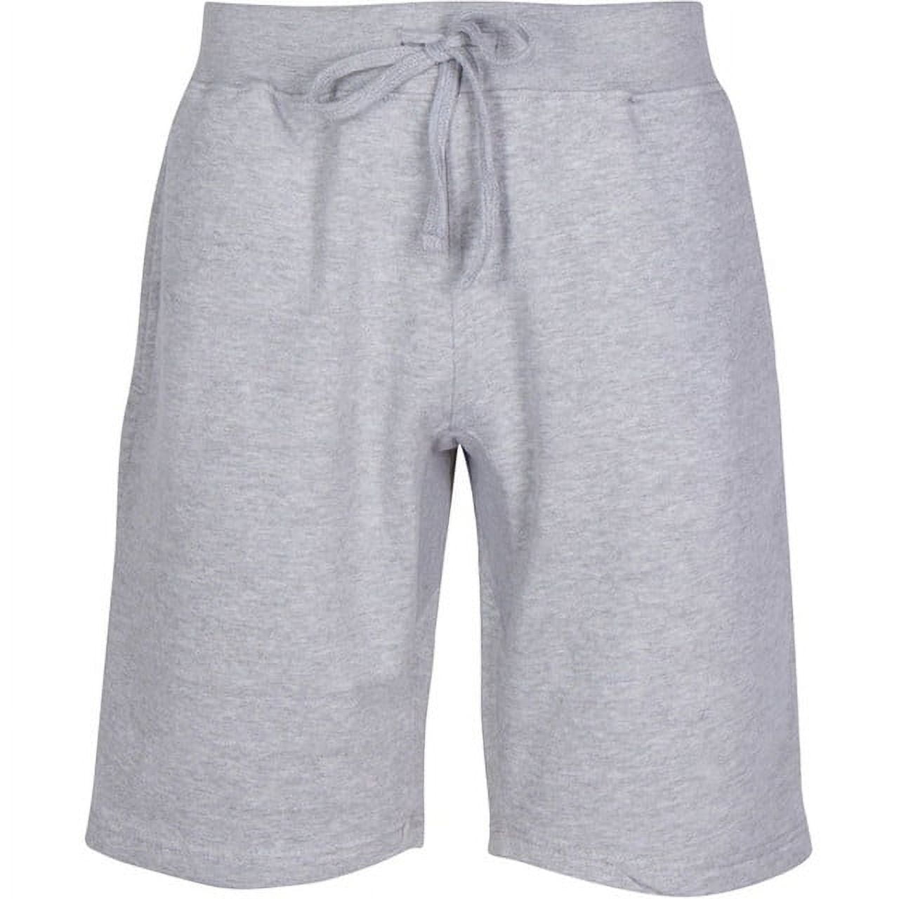 Men's Fleece Sweat Shorts Two Side Pockets Drawstring Solid Shorts Grey ...