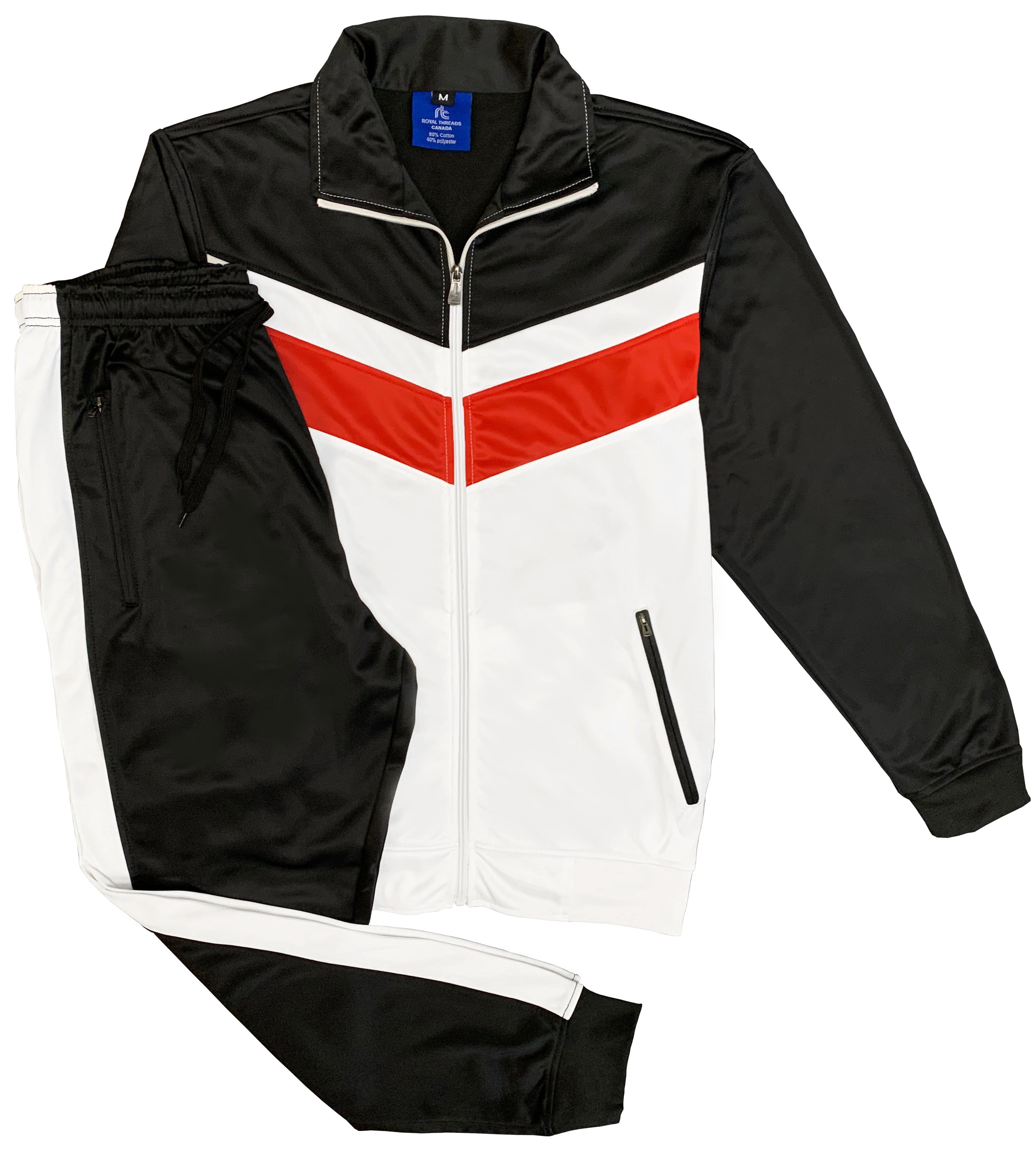 Men's Flex-It Tracksuit Set Activewear: Jogger Track Jacket & Pants ...
