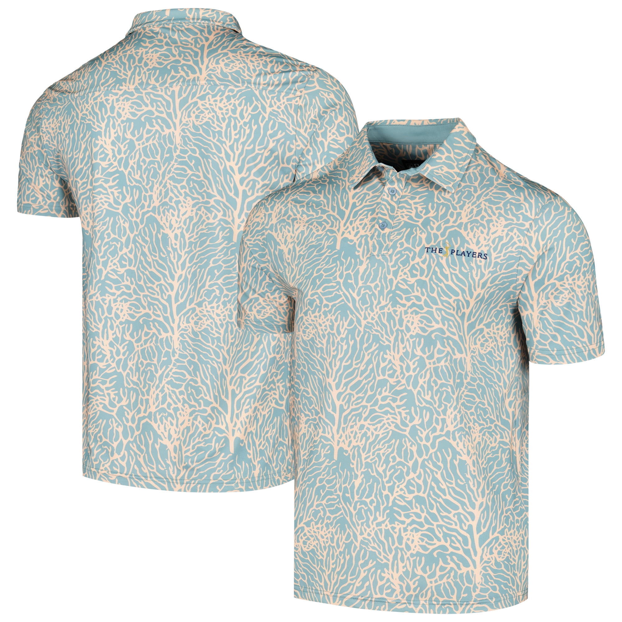 Men's Flomotion Blue THE PLAYERS Coral Reef Polo - Walmart.com