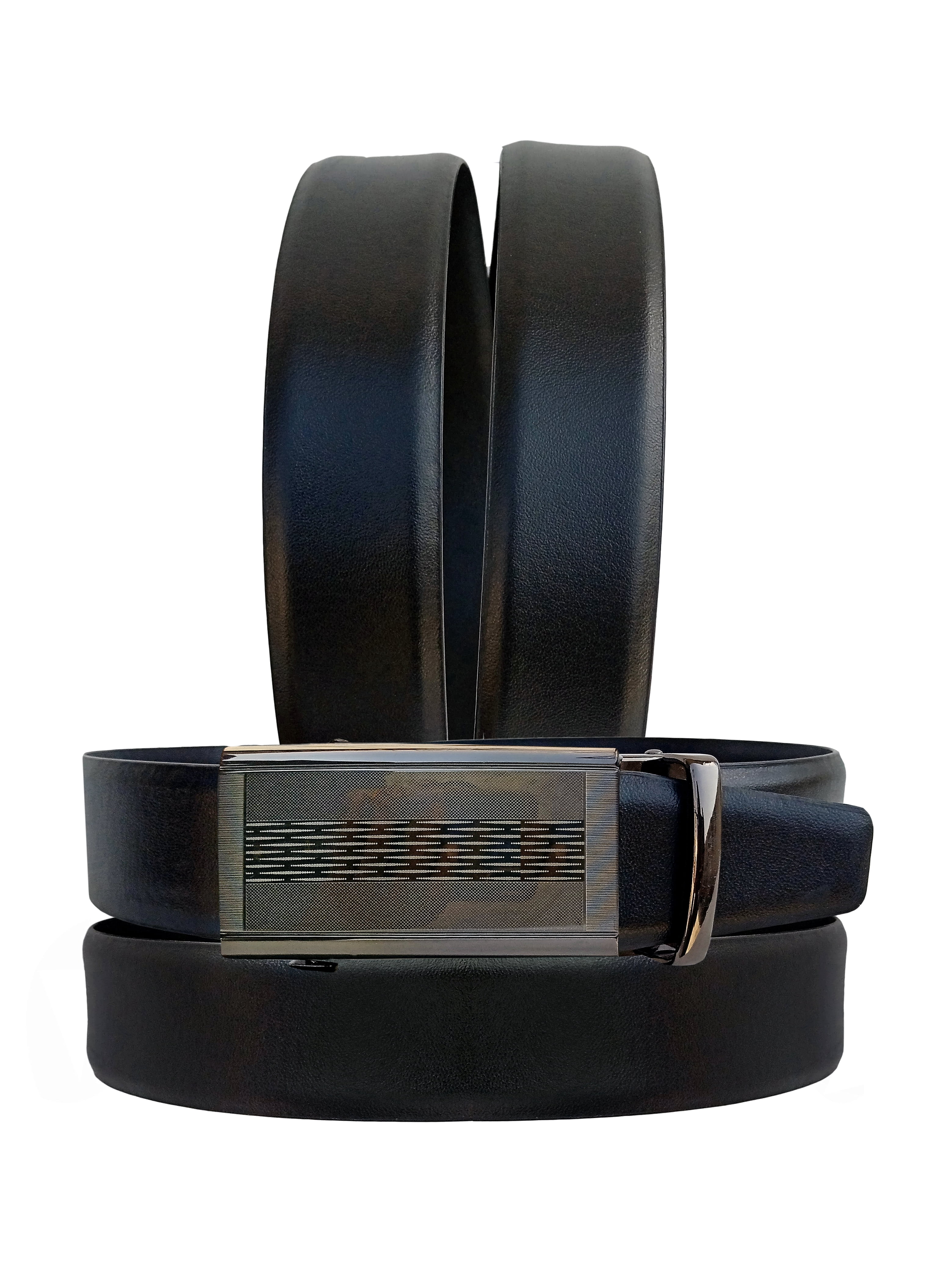 Men's Formal Rachet Belt Leather Dress Belt Black 30AB501-42 - Walmart.com