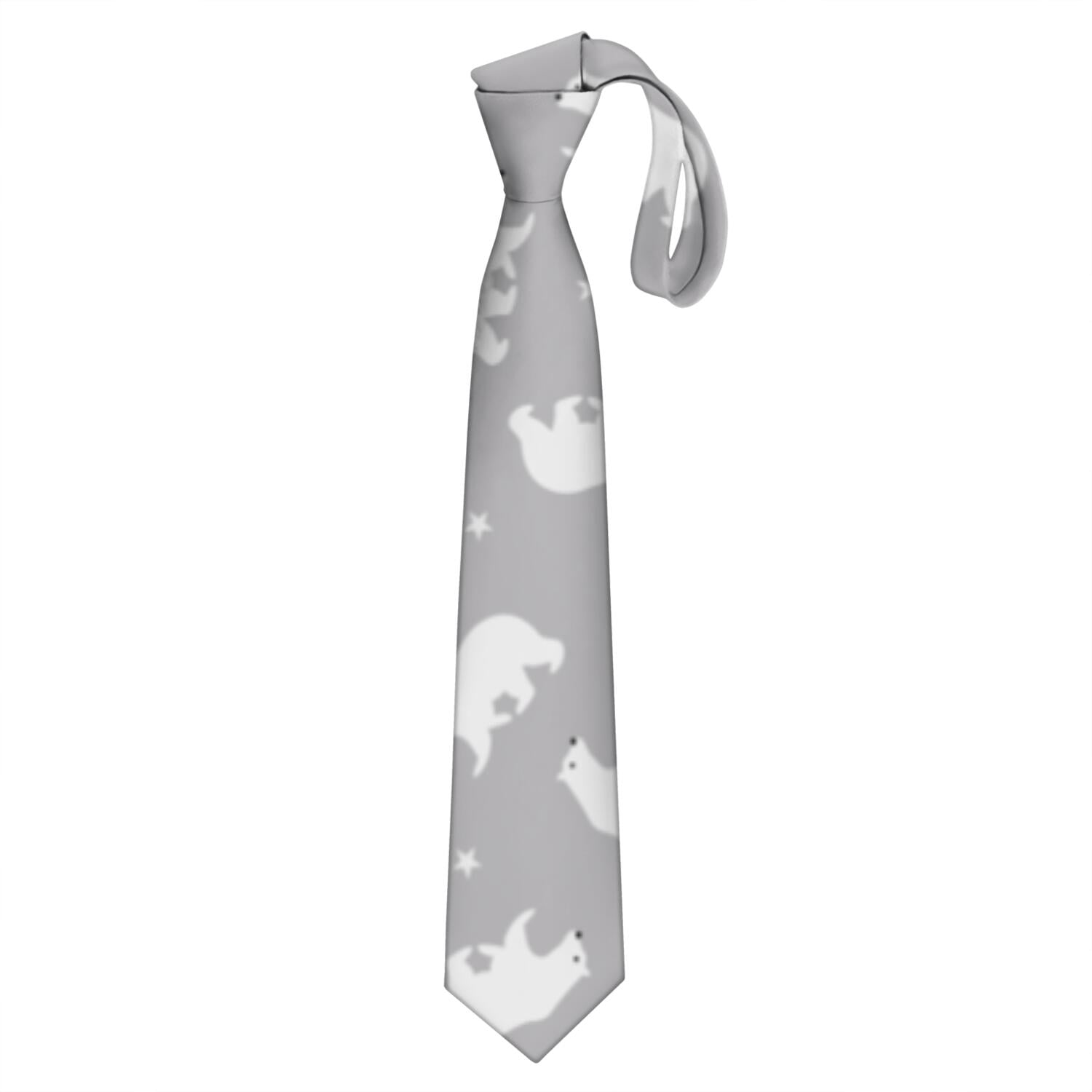 Men's Formal Tie with Brown Bear & Forest Print - Elegant Wedding ...