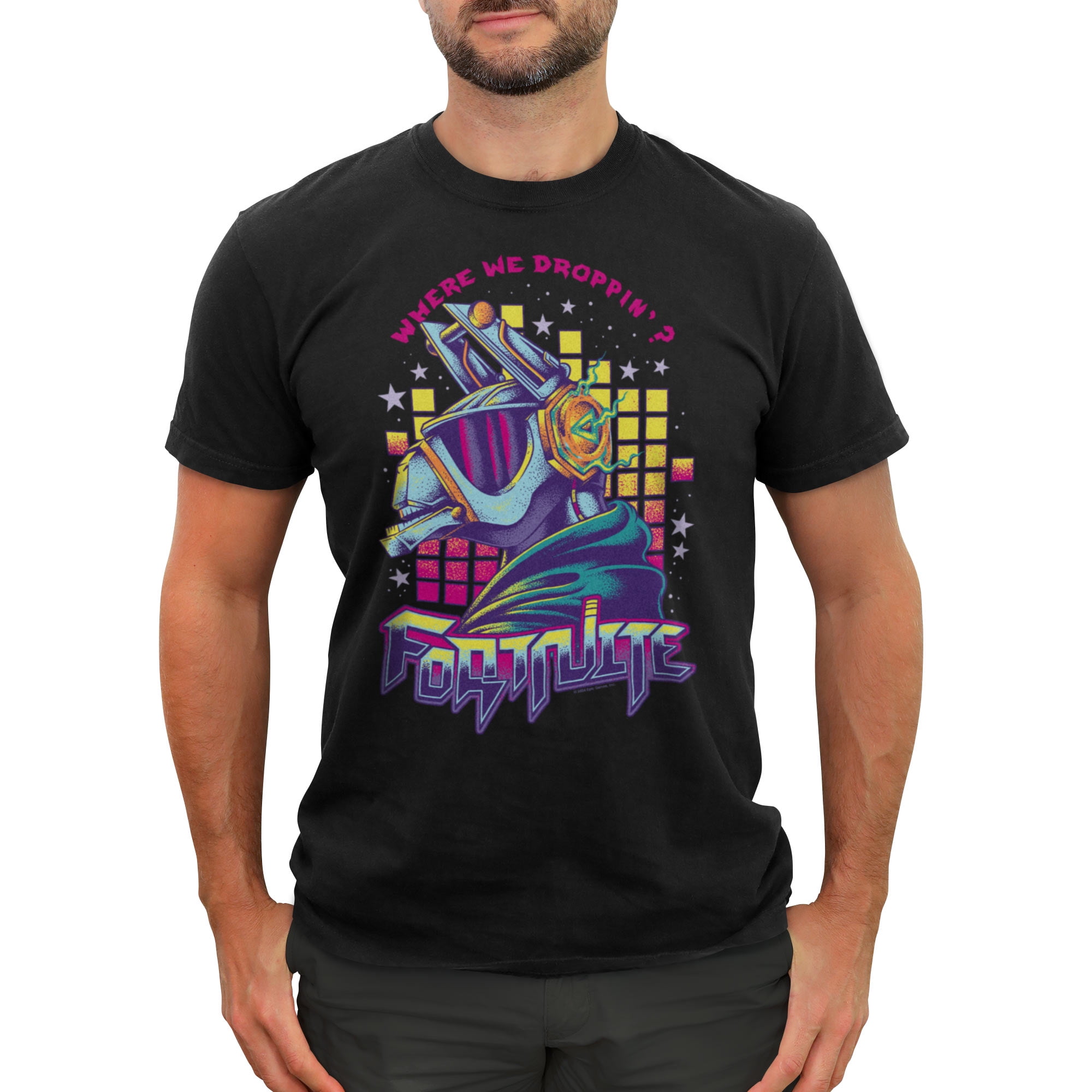 Men's Fortnite DJ Yonder Where We Dropping Graphic T-Shirt - Walmart ...