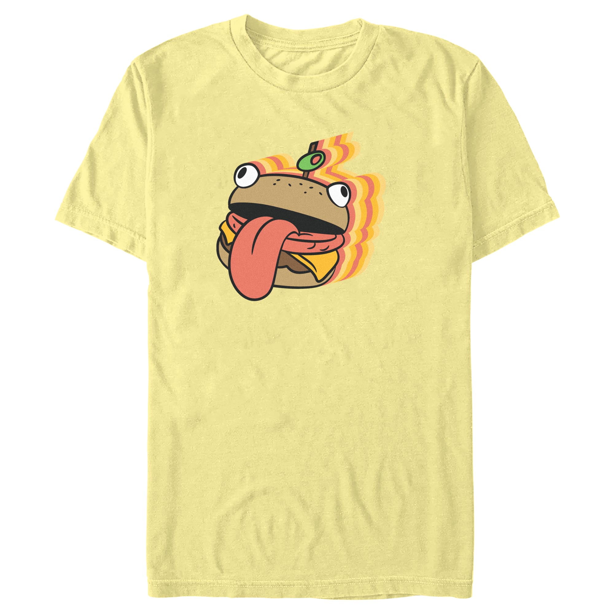 Men's Fortnite Durr Burger Sticker Graphic Tee Banana 3X Large ...