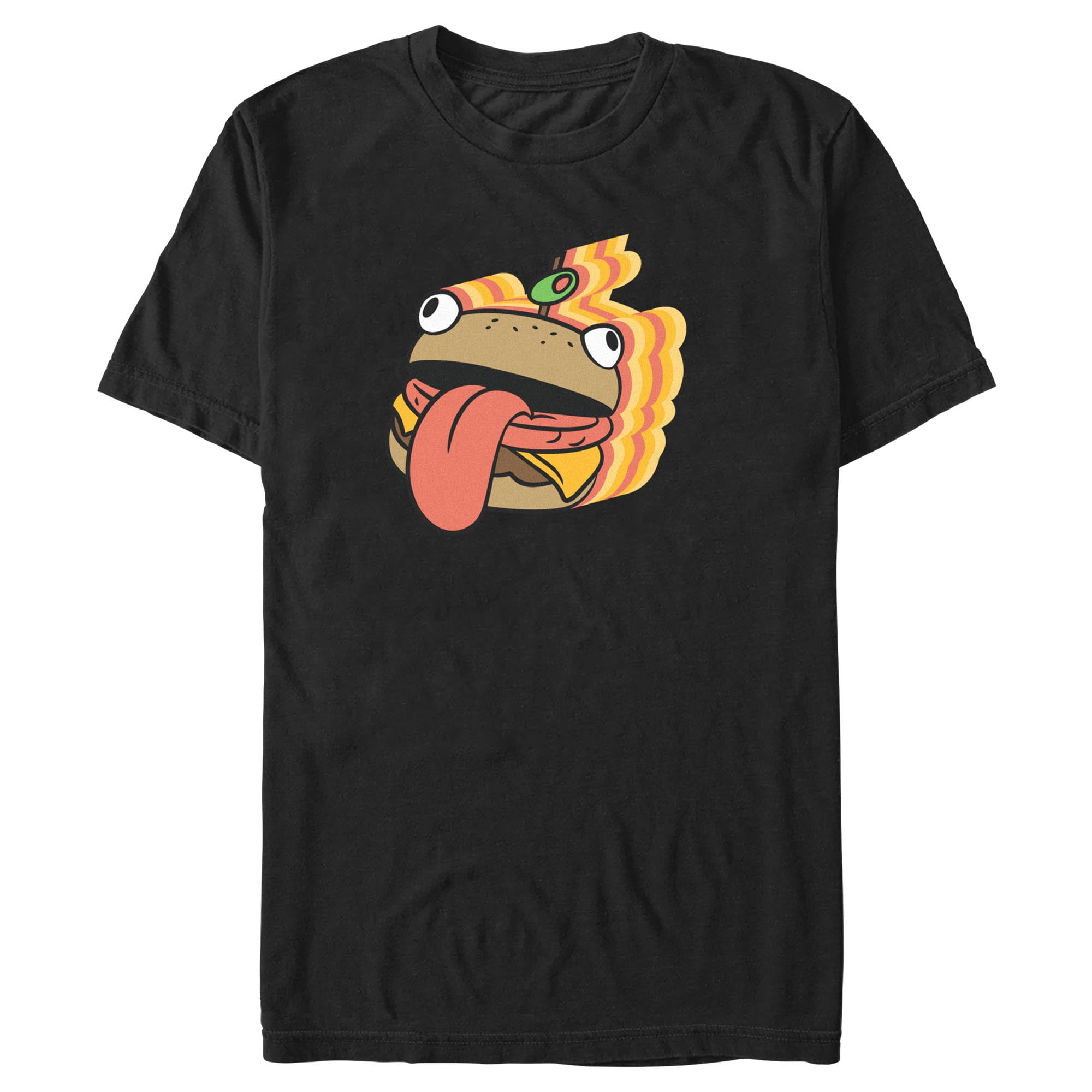 Men's Fortnite Durr Burger Sticker Graphic Tee Black Large - Walmart.com