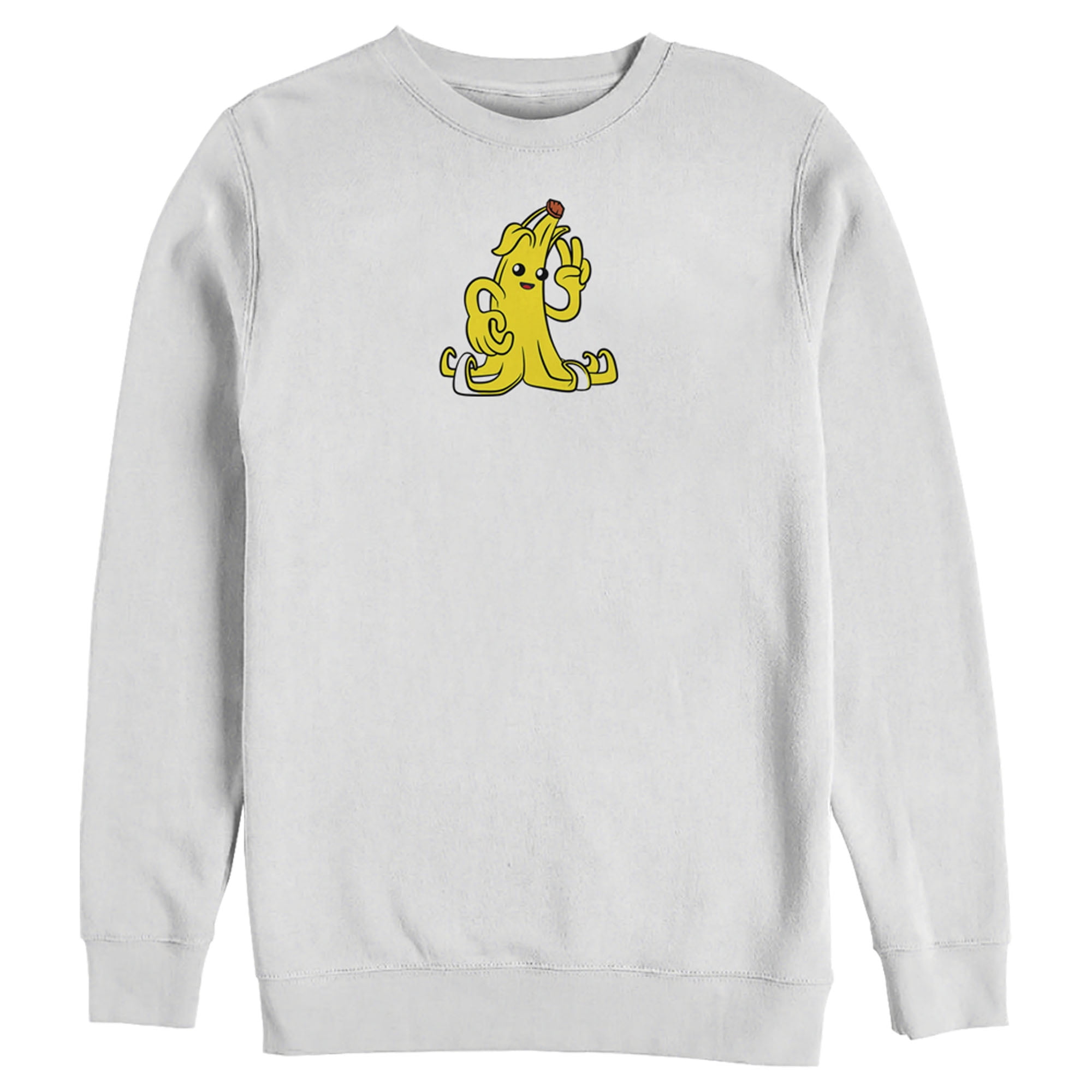 Men's Fortnite Peely Peace Sign Sweatshirt White Medium - Walmart.com