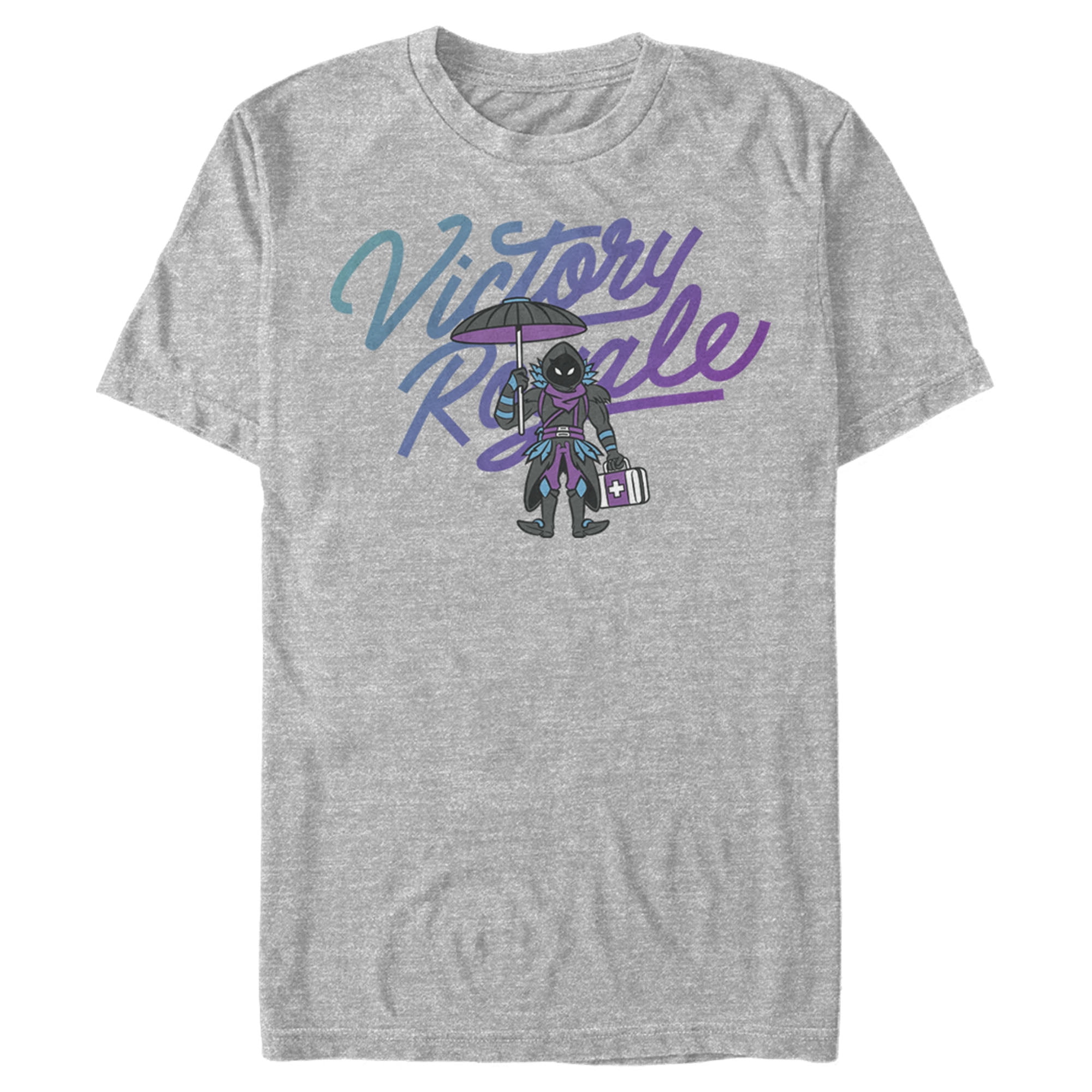 Men's Fortnite Raven Victory Royale Graphic Tee Athletic Heather Medium ...