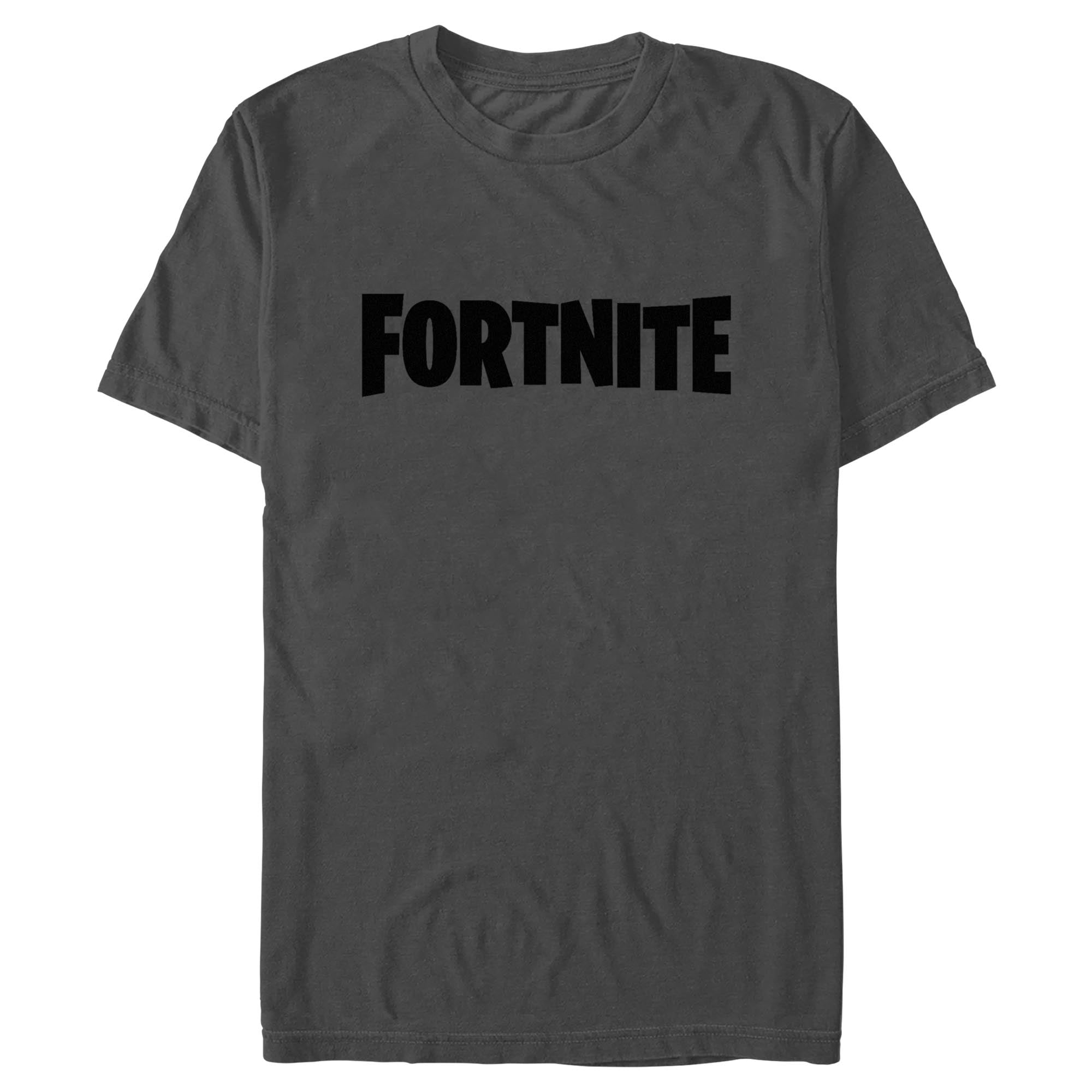 Men's Fortnite Simple Black Logo Graphic Tee Charcoal X Large - Walmart.com