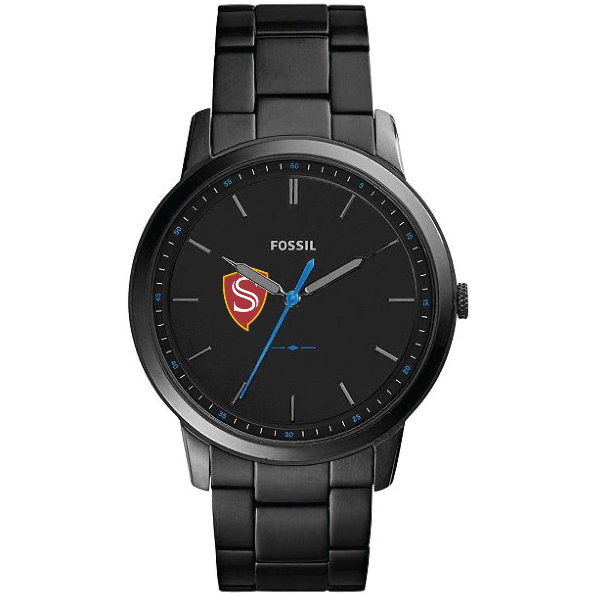 Men's Fossil Black Cal State Stanislaus Warriors Minimalist Slim ...