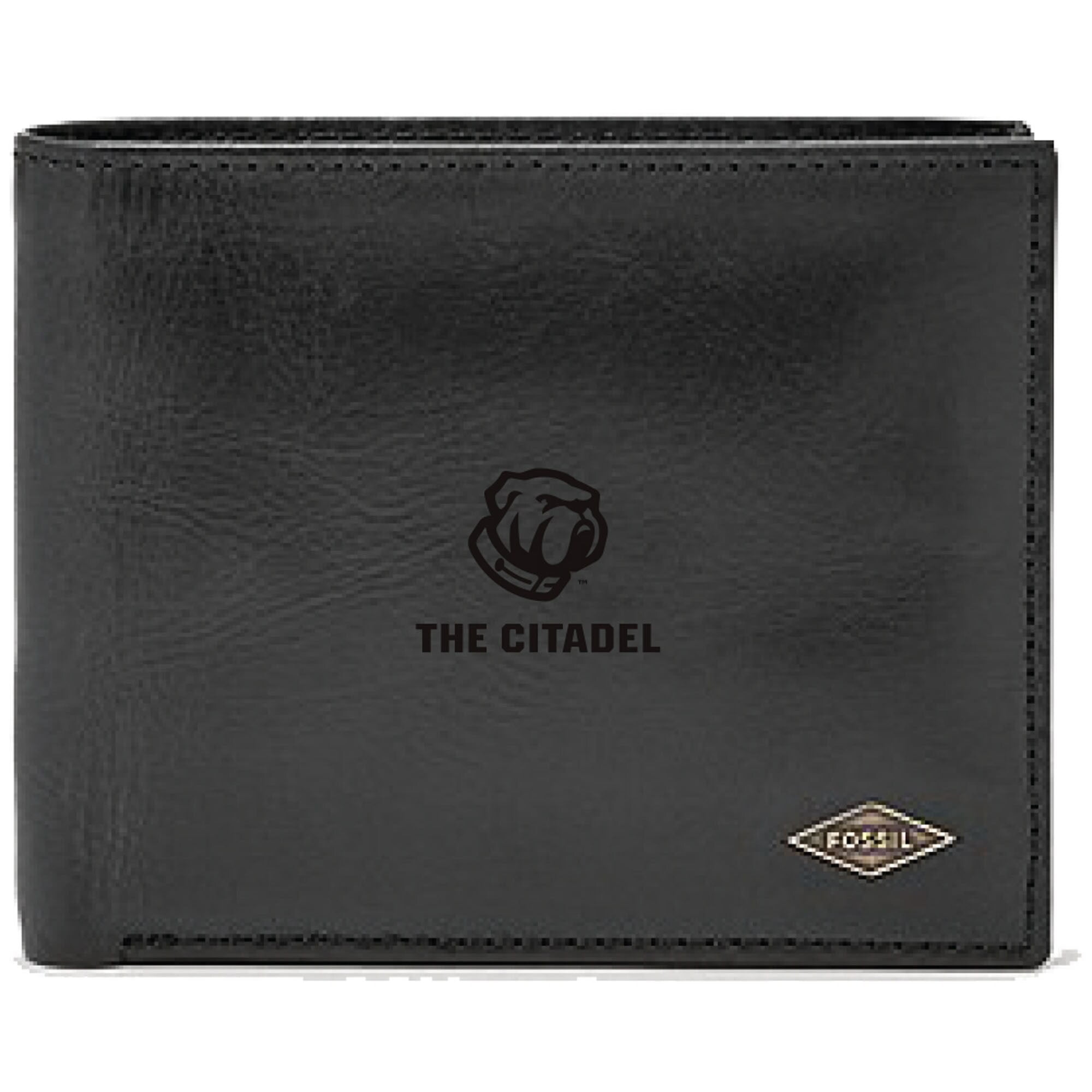 Men's Fossil Black Citadel Bulldogs Leather Ryan RFID Passcase Wallet ...