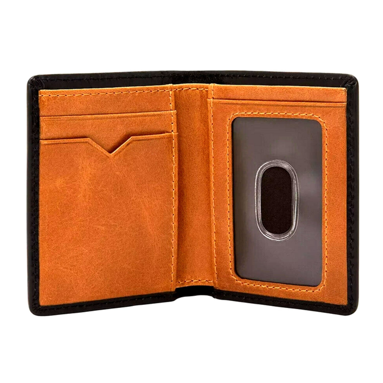 Men's Fossil Mykel Front Pocket Wallet Bifold Leather Wallet with ID ...