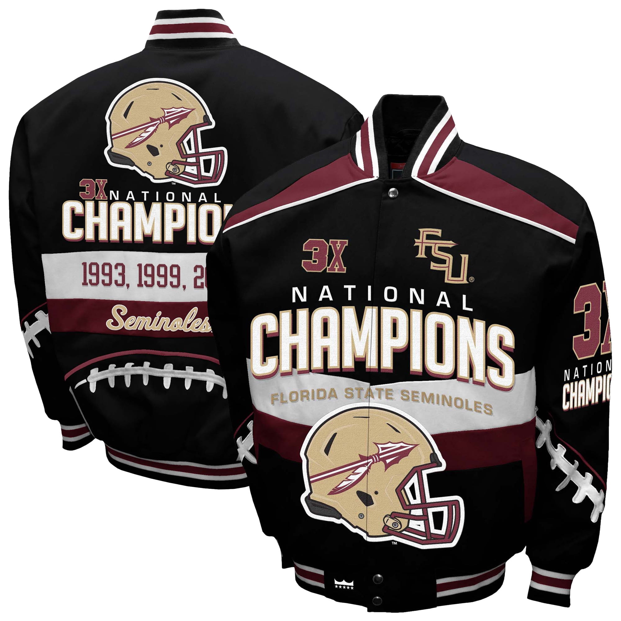 Men's-Franchise Club Black Florida State Seminoles Cotton Twill Full ...