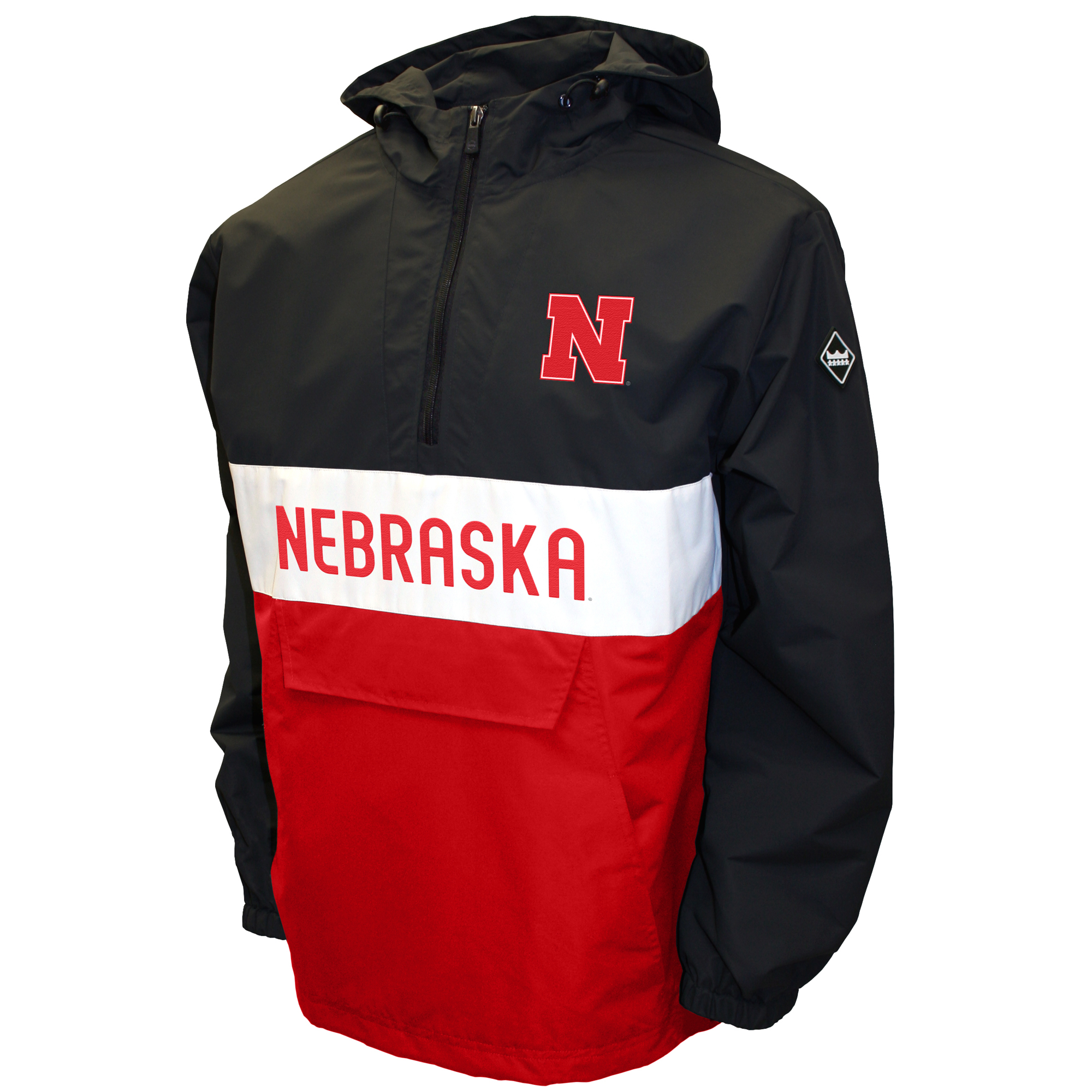Men's Franchise Club Black Nebraska Huskers Alpha Anorak Jacket ...