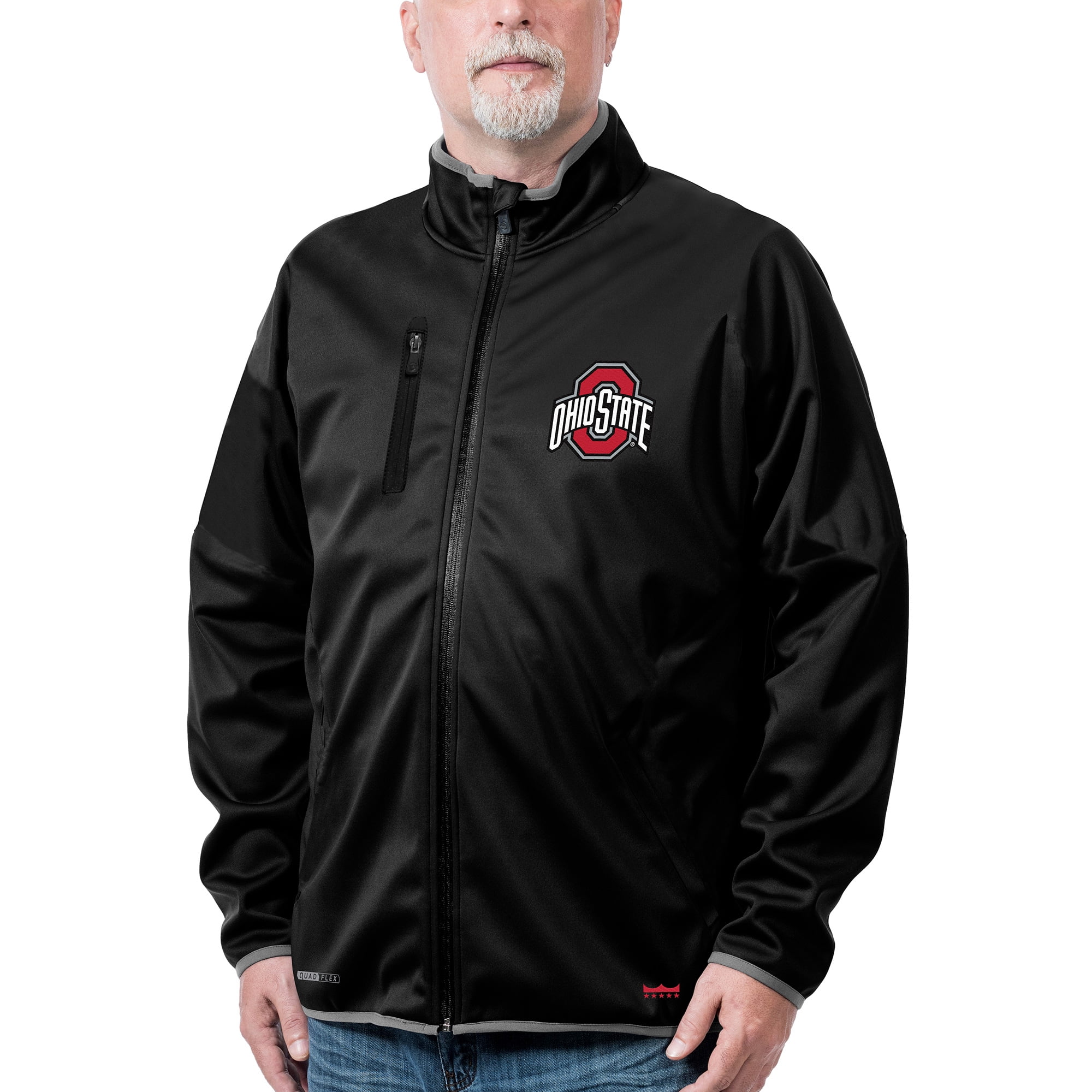 Men's Franchise Club Black Ohio State Buckeyes Softshell Full-Zip ...