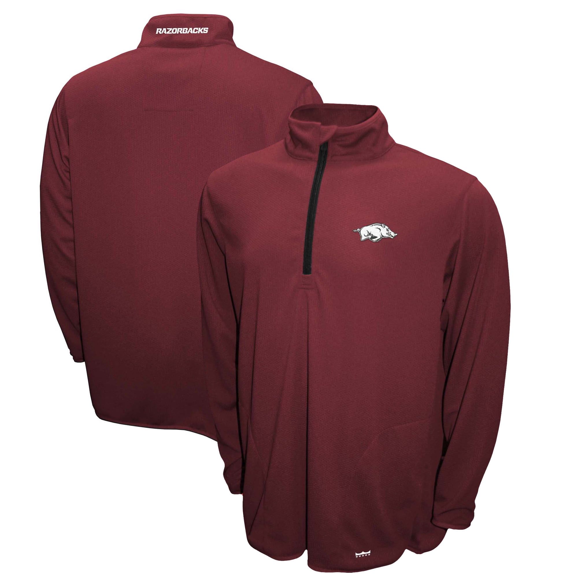 Men's Franchise Club Cardinal Arkansas Razorbacks Breeze Quarter-Zip ...