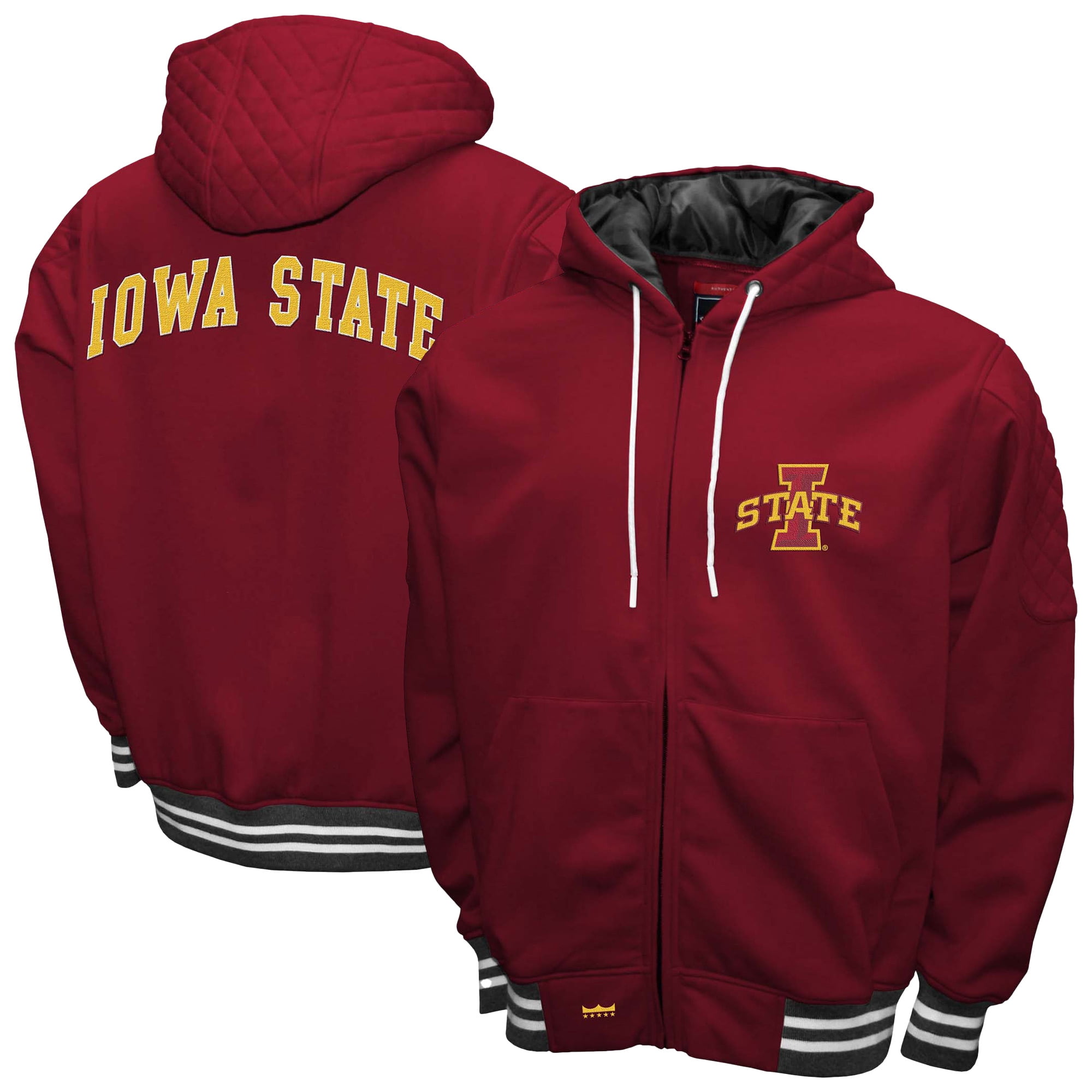 Men's Franchise Club Cardinal Iowa State Cyclones Grind Full-Zip Hoodie ...