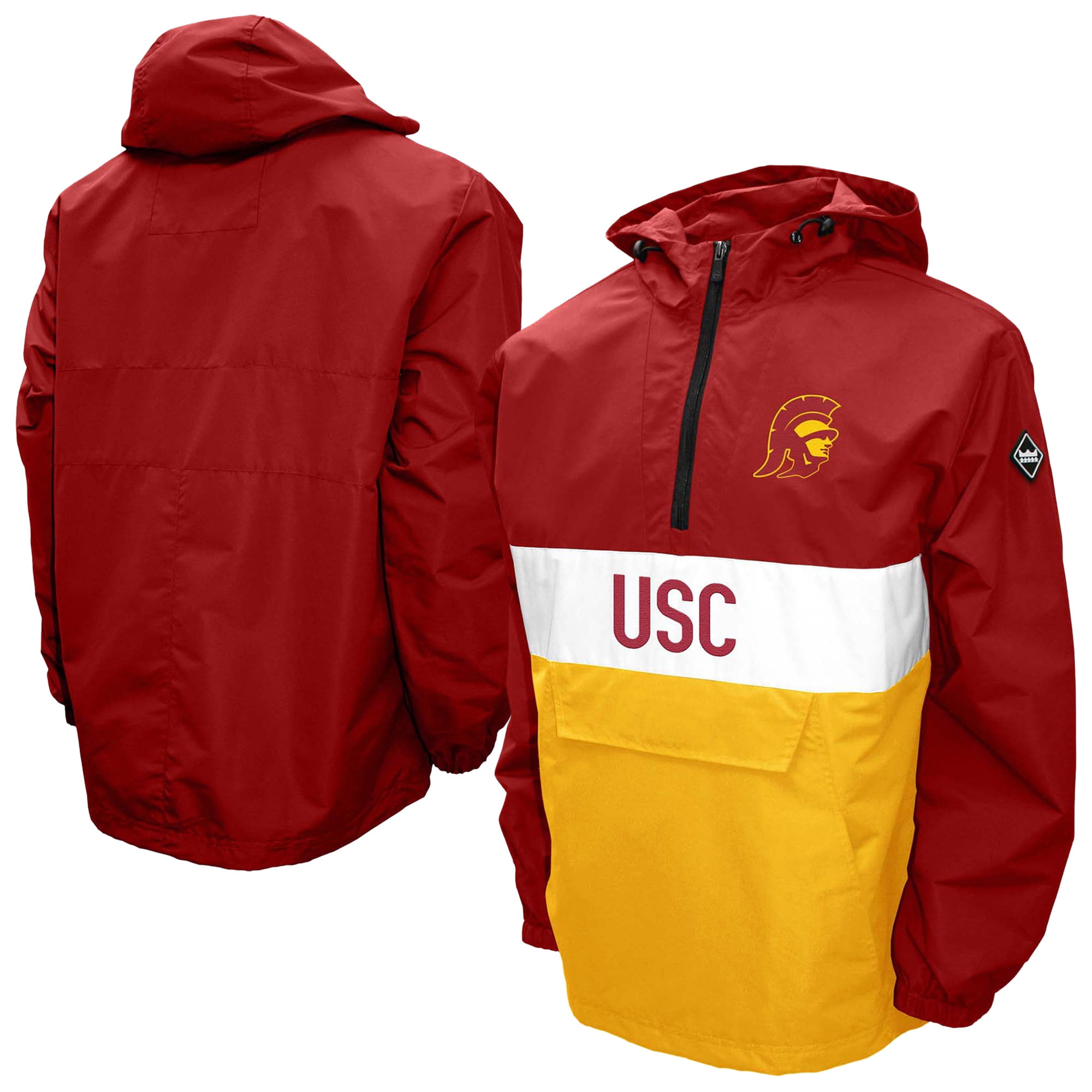 Men's Franchise Club Dark Red USC Trojans Alpha Anorak Quarter-Zip ...