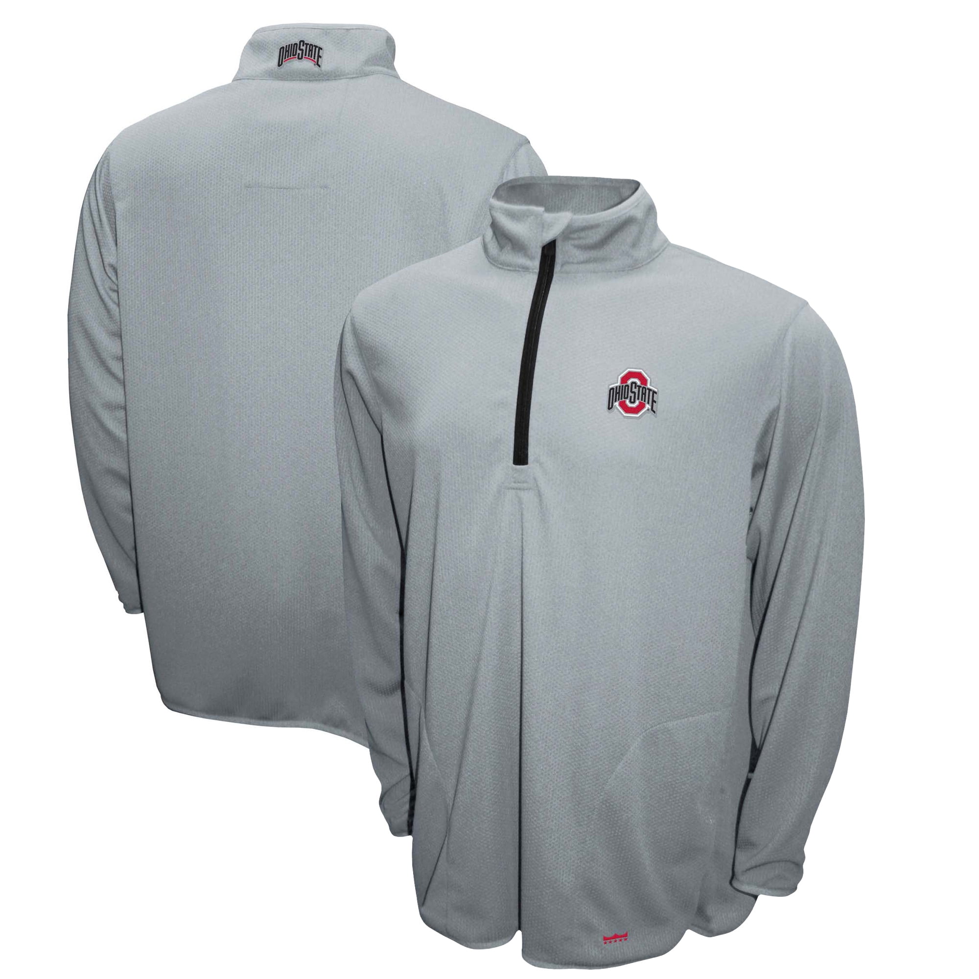 Men's Franchise Club Gray Ohio State Buckeyes Breeze Quarter-Zip ...