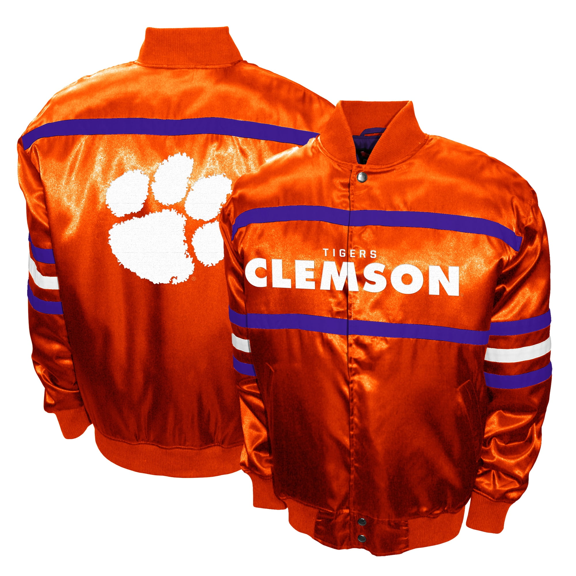 Men's Franchise Club Orange Clemson Tigers 2nd Era Full-Snap Satin ...