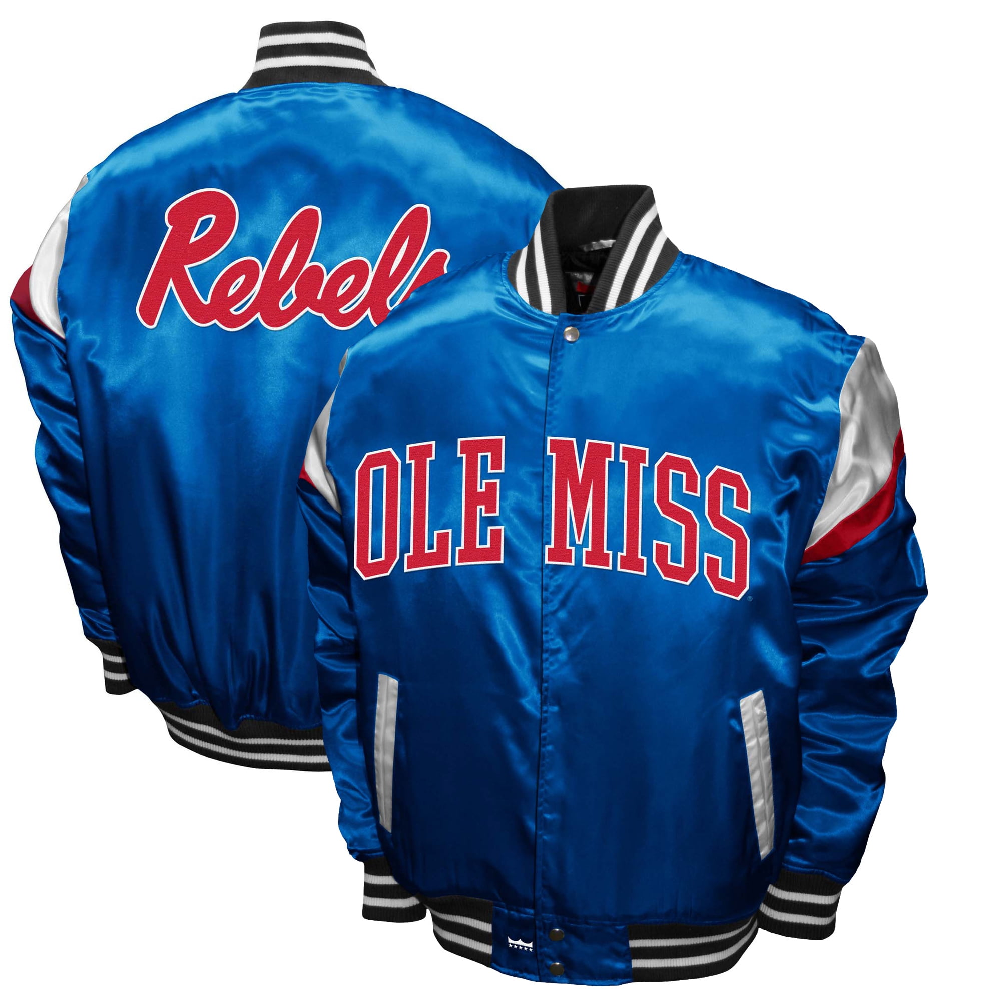 Men's Franchise Club Powder Blue Ole Miss Rebels Power Satin Full-Snap ...