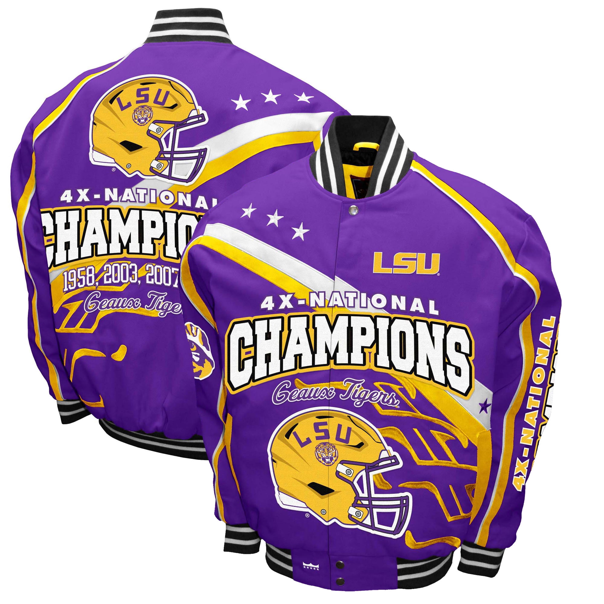 Men's Franchise Club Purple LSU Tigers Commemorative Football 4-Time ...