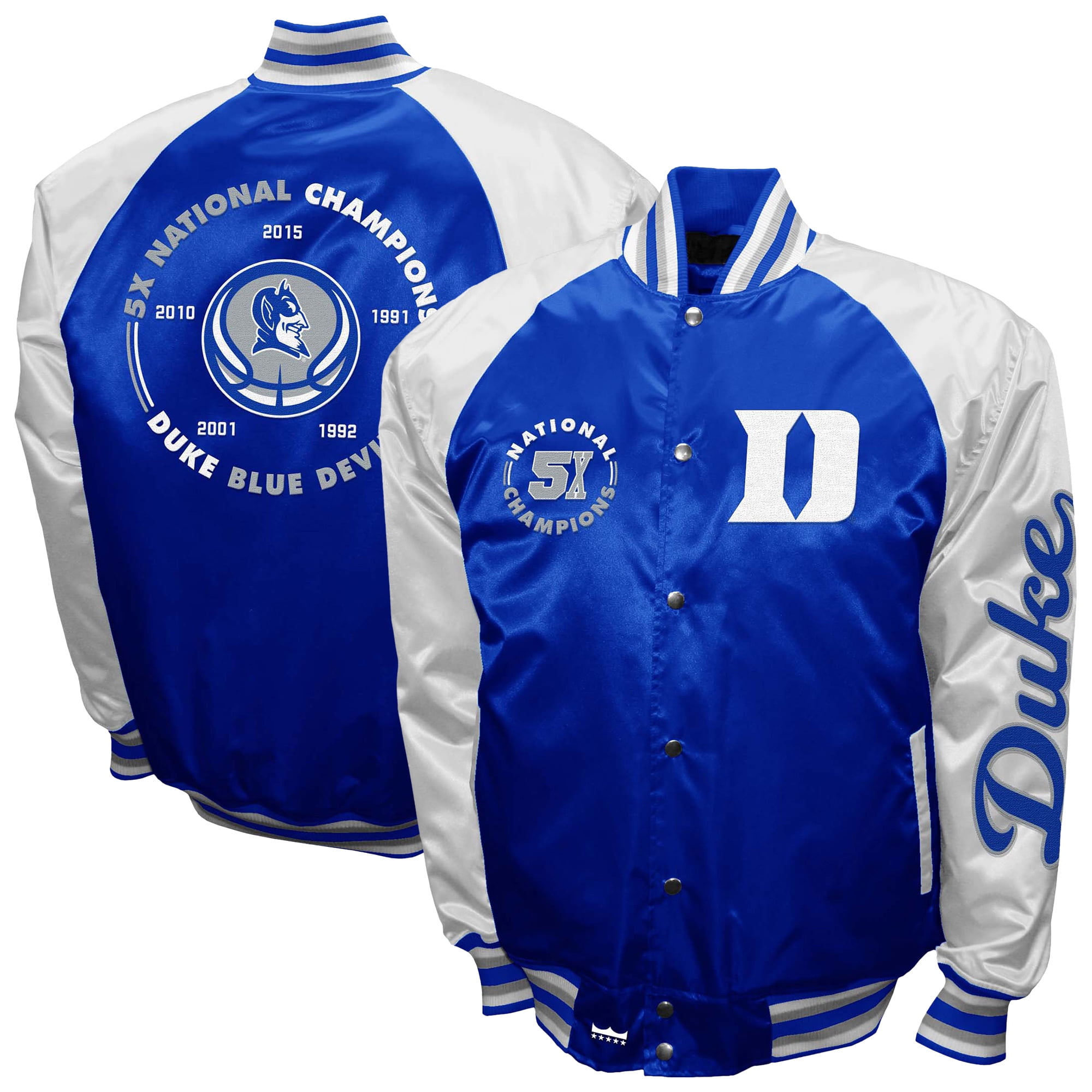 Men's-Franchise Club Royal Duke Blue Devils Satin Full-Snap Jacket ...