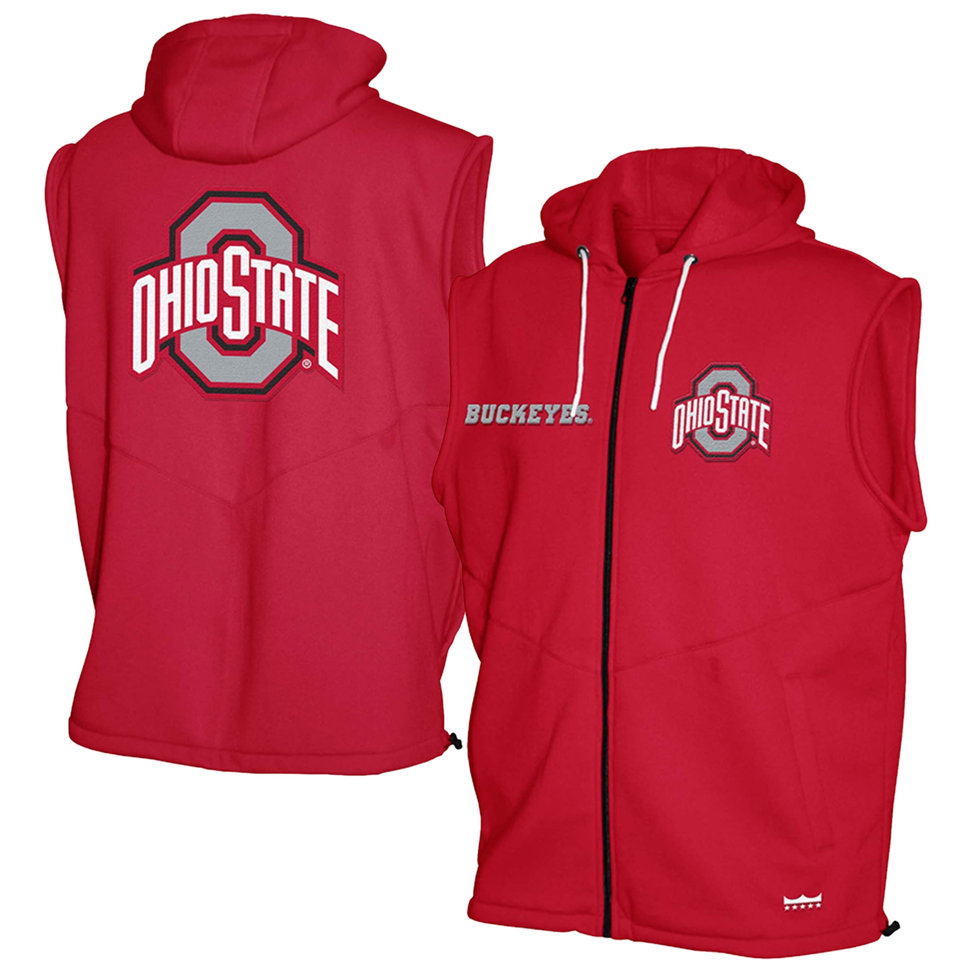 Men's Franchise Club Scarlet Ohio State Buckeyes Gym Fleece Full-Zip ...