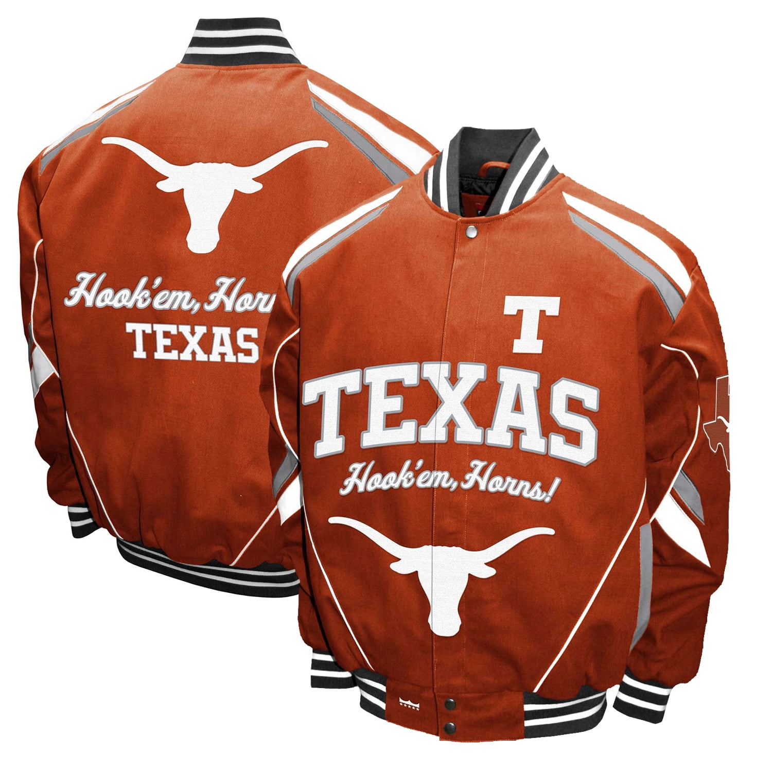 Men's Franchise Club Texas Orange Texas Longhorns Stout Twill Full-Snap ...