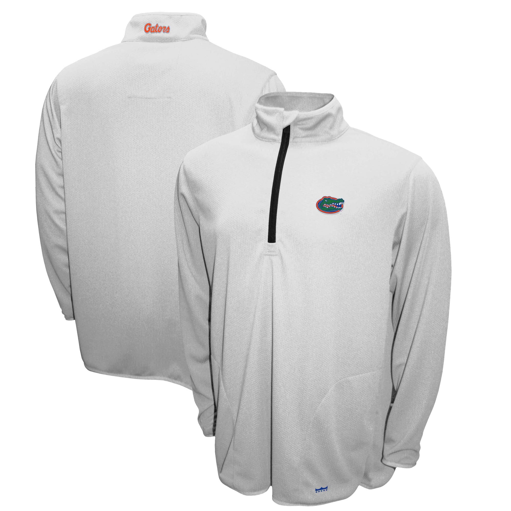 Men's Franchise Club White Florida Gators Breeze Quarter-Zip Pullover ...