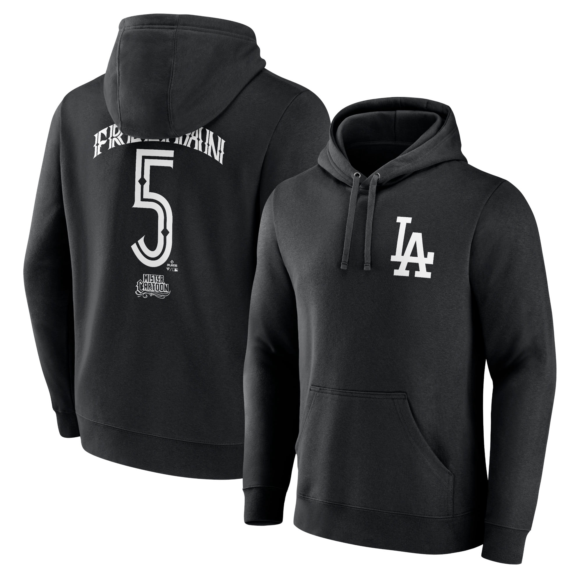 Men's Freddie Freeman Black Los Angeles Dodgers Mister Cartoon Name ...
