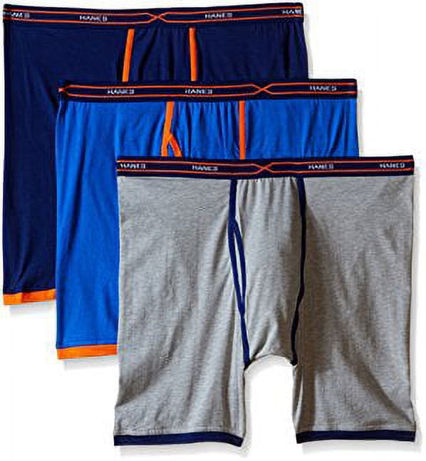 Men's FreshIQ X-Temp Cotton Stretch Long Leg Boxer Briefs 3-Pack - Walmart.com