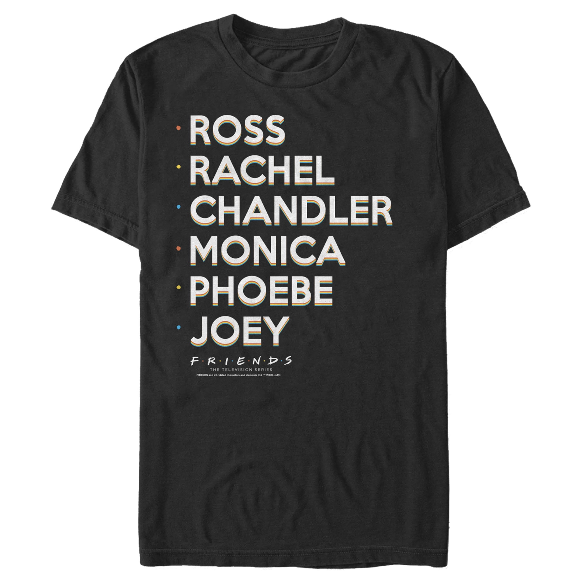 Men's Friends Character Name List Graphic T-Shirt - Walmart.com