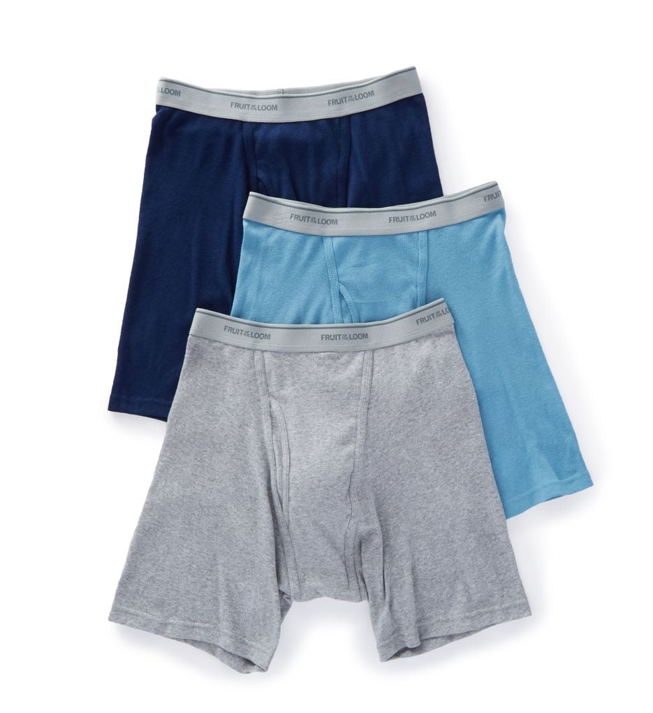 Fruit Of The Loom Men's 100% Cotton Boxer Briefs - 3 Pack, Large ...