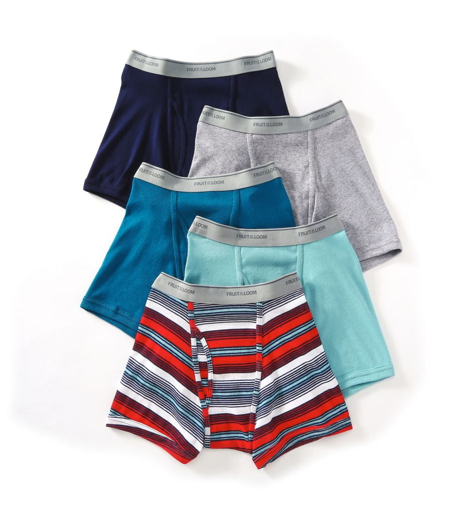 Men's Fruit Of The Loom 5SL4619 Assorted Cotton Short Leg Boxer Briefs ...