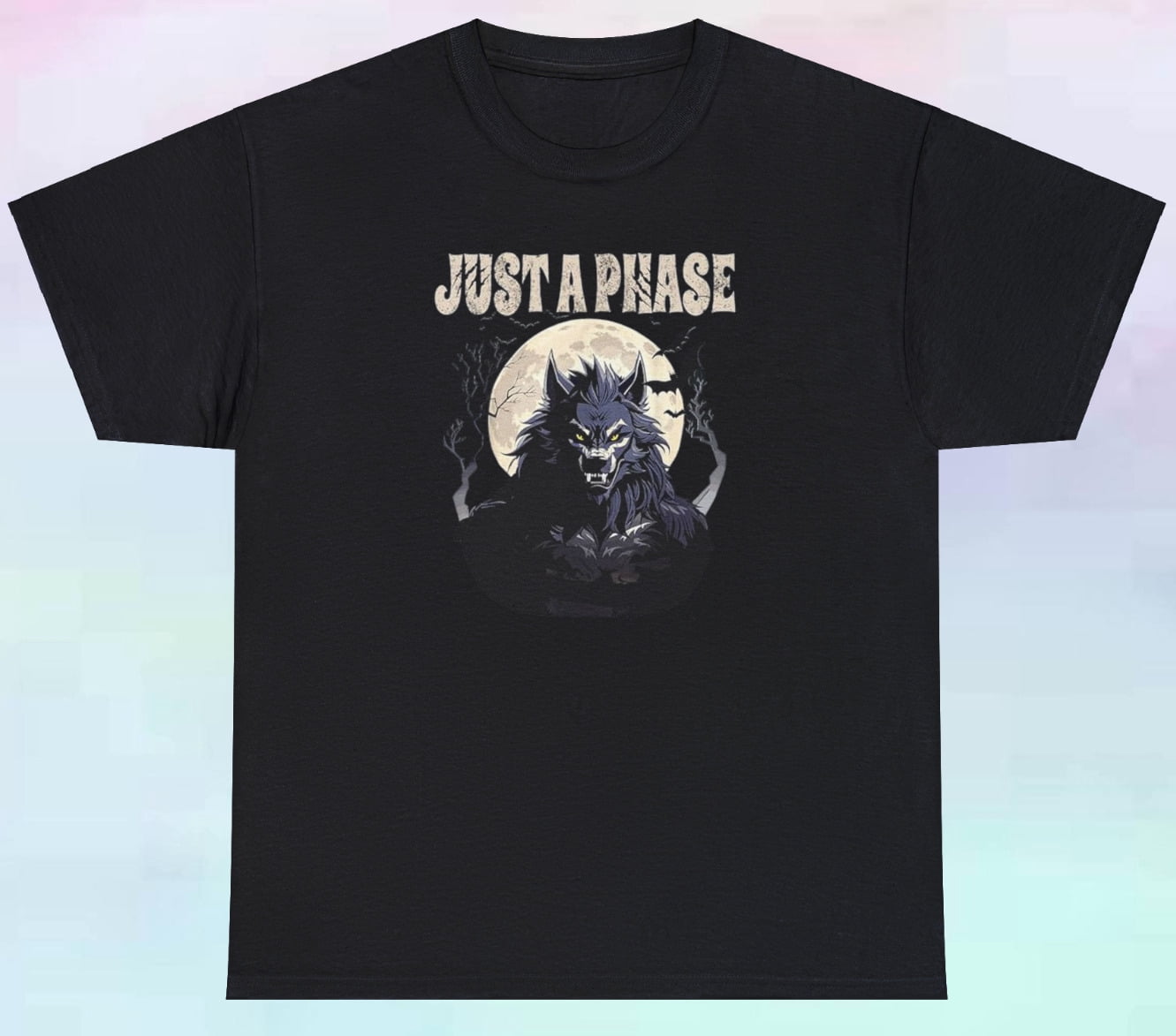 Men's Full Moon Werewolf Just A Phase Shirt | Funny Horror Night Sci-Fi ...