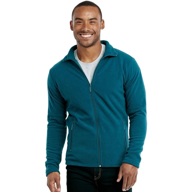 Men's Full-Zip Polar Fleece Jacket, Teal XL, 1 Count, 1 Pack - Walmart.com